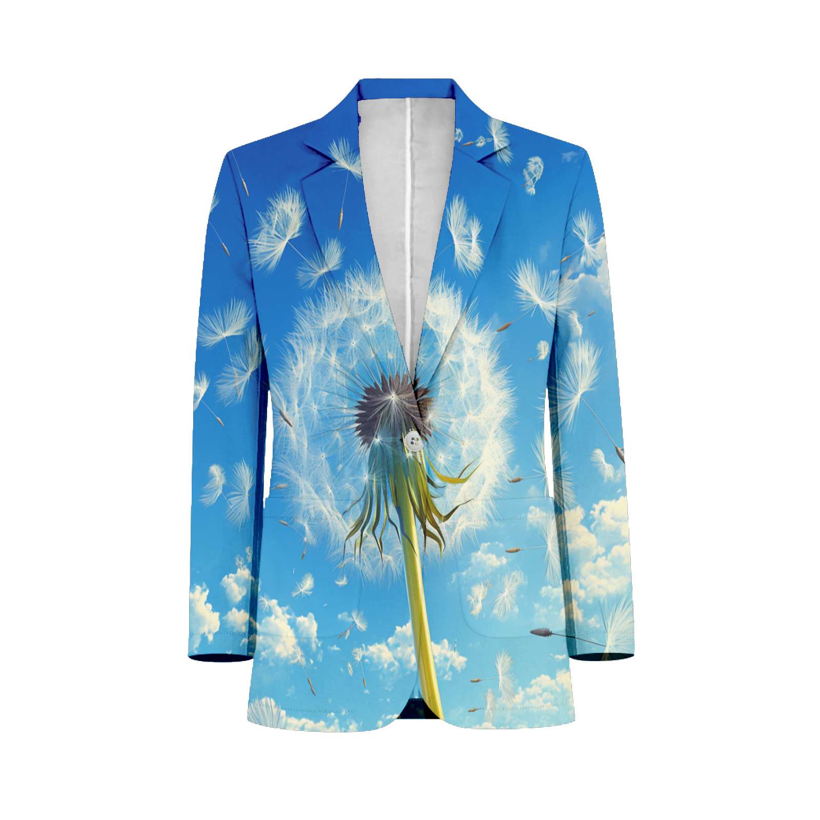 Nature Spring Summer Dandelion Blue Sky Mens Suits Shawl Collar Slim ...
