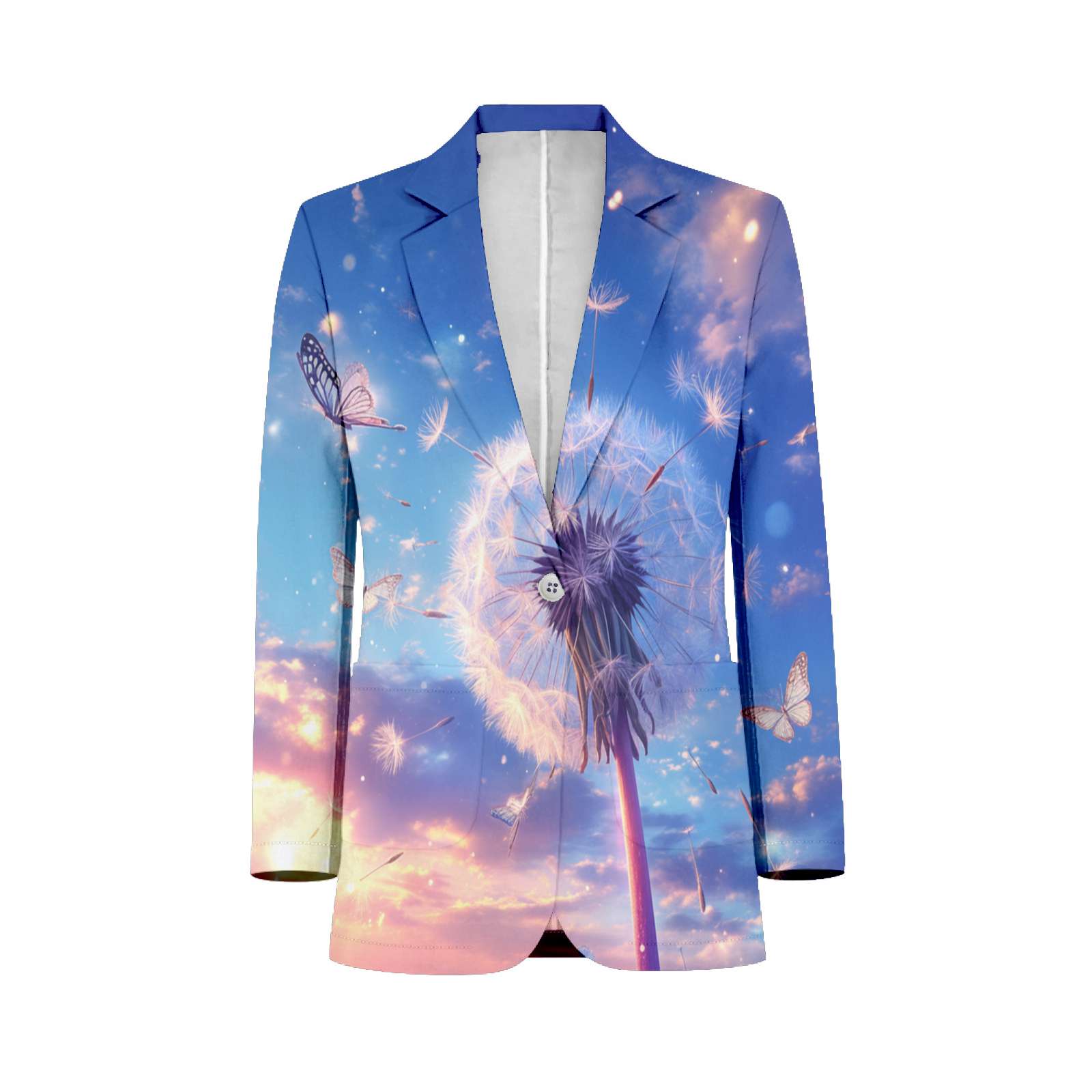 Nature Spring Summer Dandelion Blue Sky Mens Suits Shawl Collar Slim ...