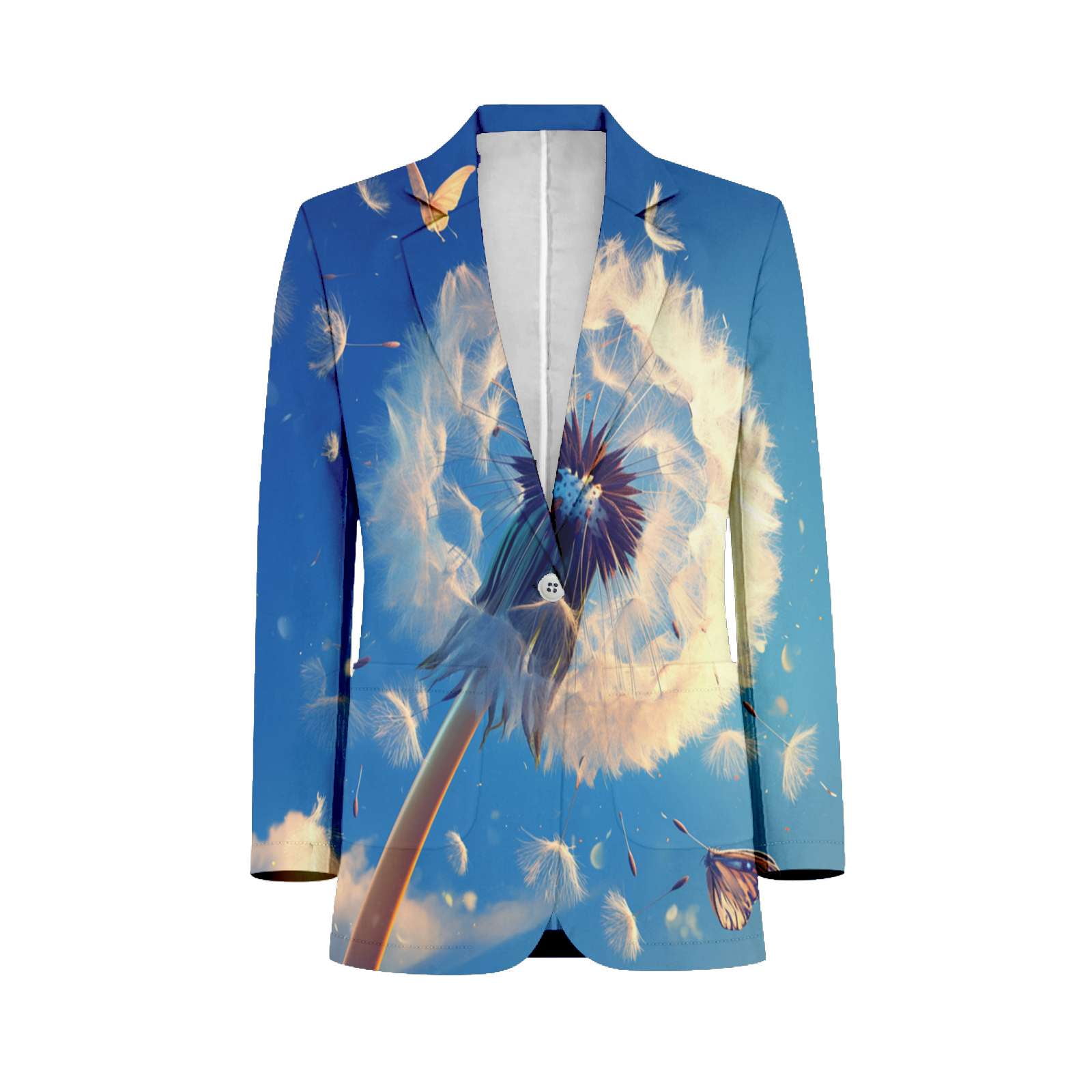Nature Spring Summer Dandelion Blue Sky Mens Suits Shawl Collar Slim ...