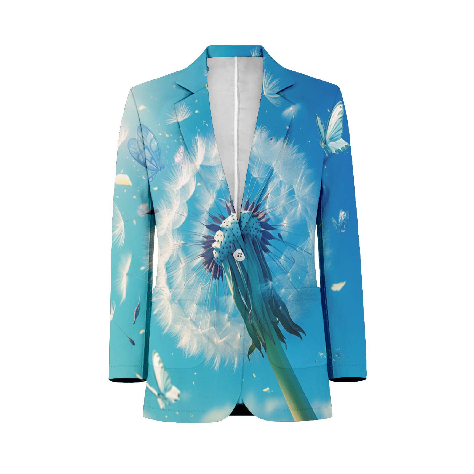 Nature Spring Summer Dandelion Blue Sky Mens Suits Shawl Collar Slim ...
