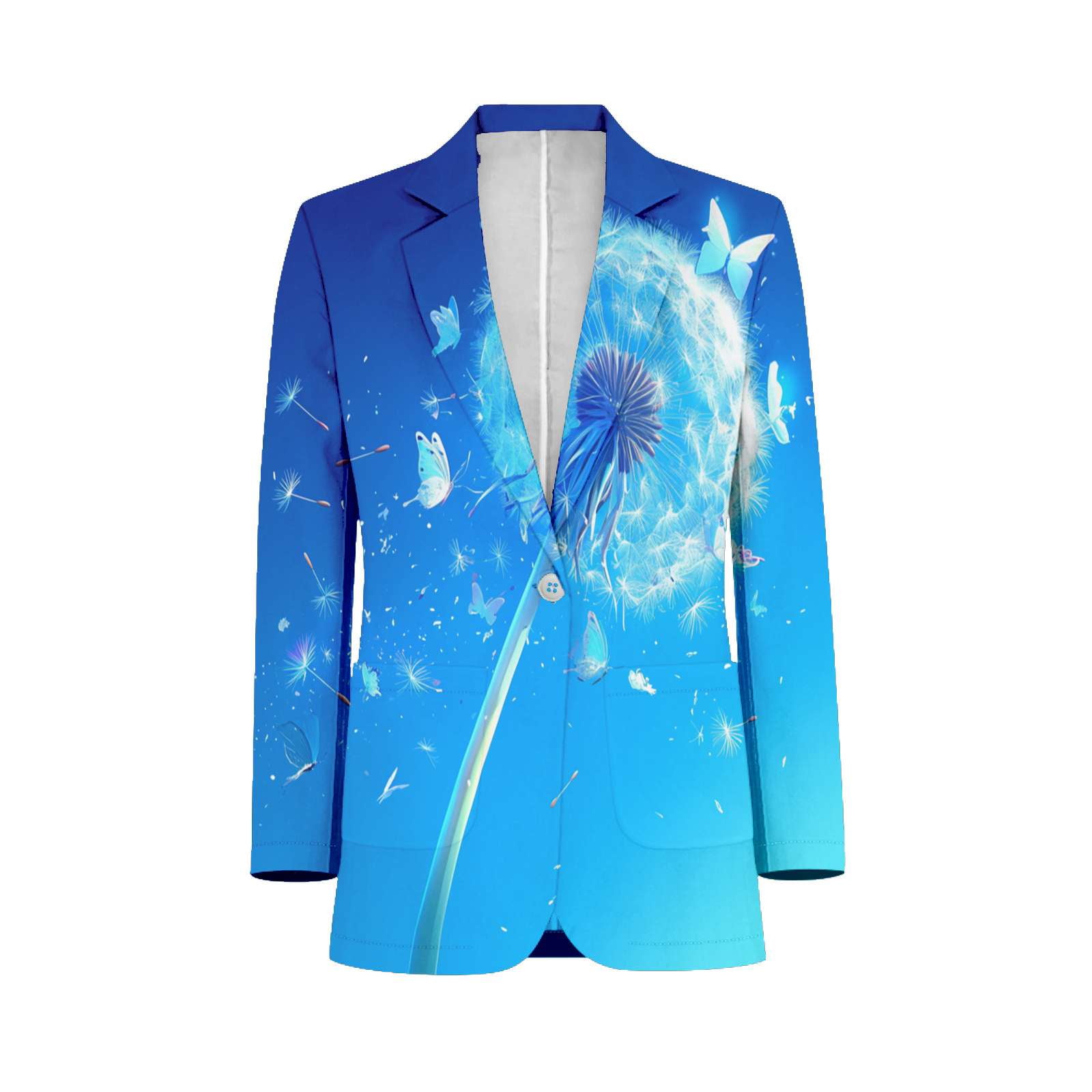 Nature Spring Summer Dandelion Blue Sky Mens Suits Shawl Collar Slim ...