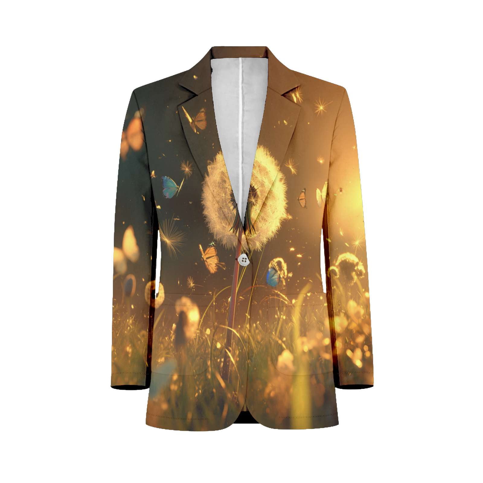 Nature Spring Summer Dandelion Blue Sky Mens Suits Shawl Collar Slim ...