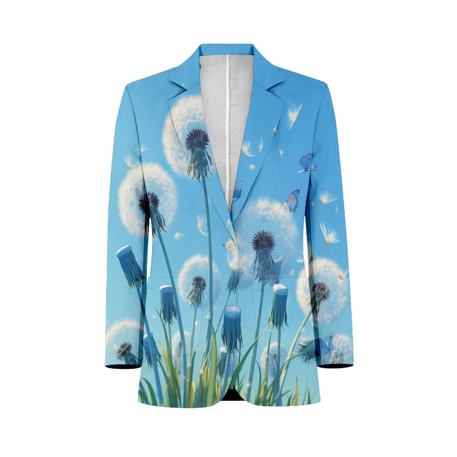 Nature Spring Summer Dandelion Blue Sky Mens Suits Shawl Collar Slim ...