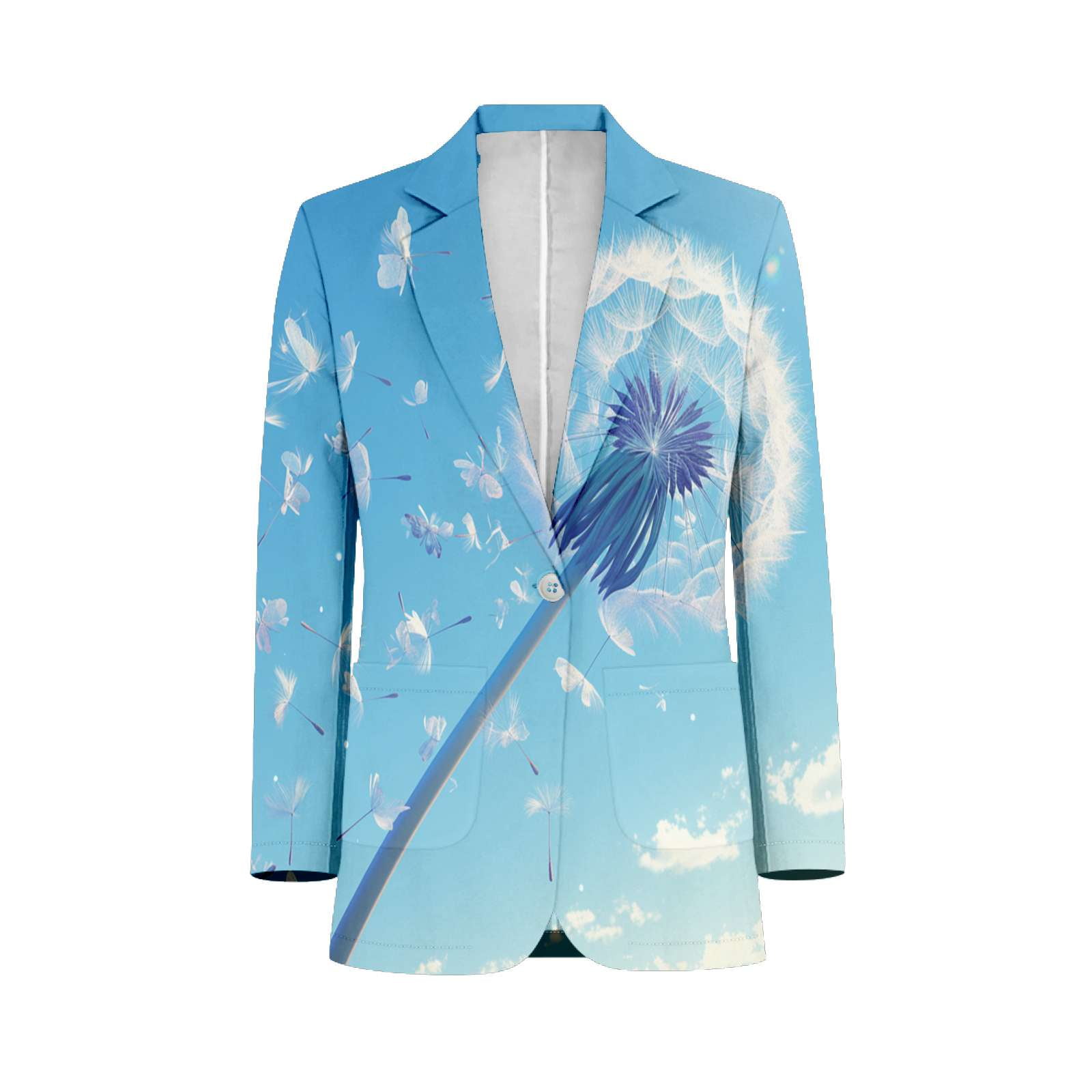 Nature Spring Summer Dandelion Blue Sky Mens Suits Shawl Collar Slim ...