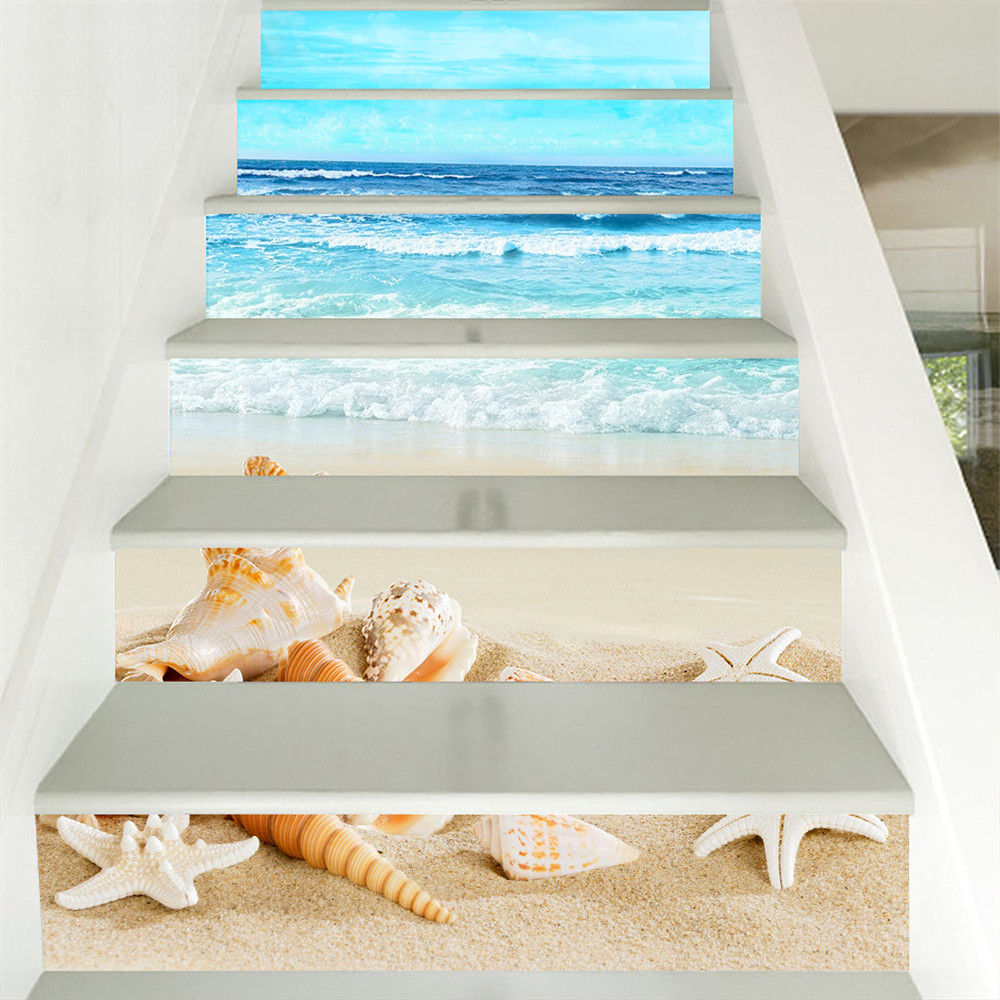 Nature Stair Riser Floor Stickers Waterproof Removable Self Adhesive ...
