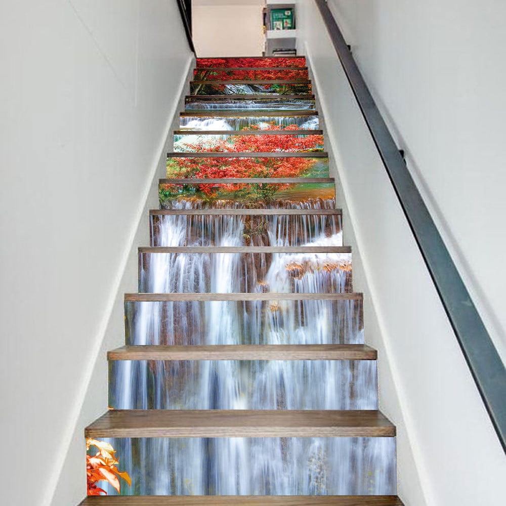 Nature Stair Riser Floor Stickers Waterproof Removable Self Adhesive ...
