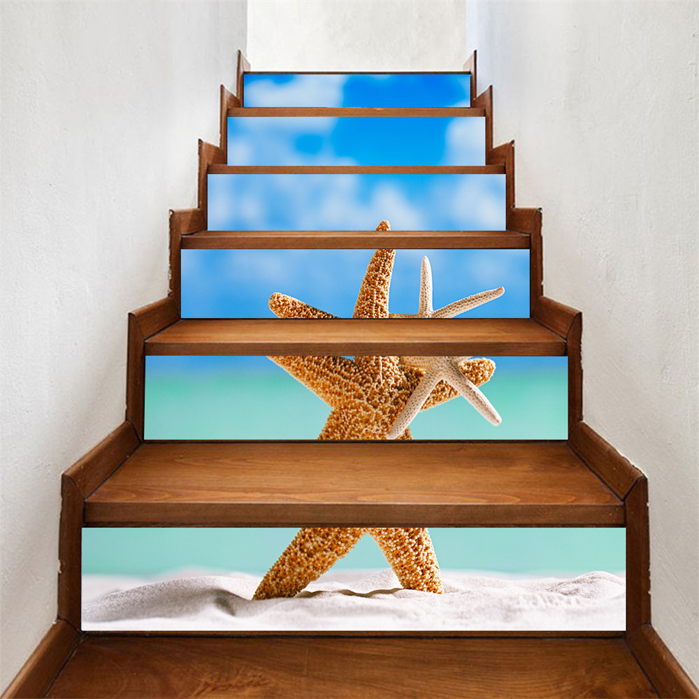 Nature Stair Riser Floor Stickers Waterproof Removable Self Adhesive ...