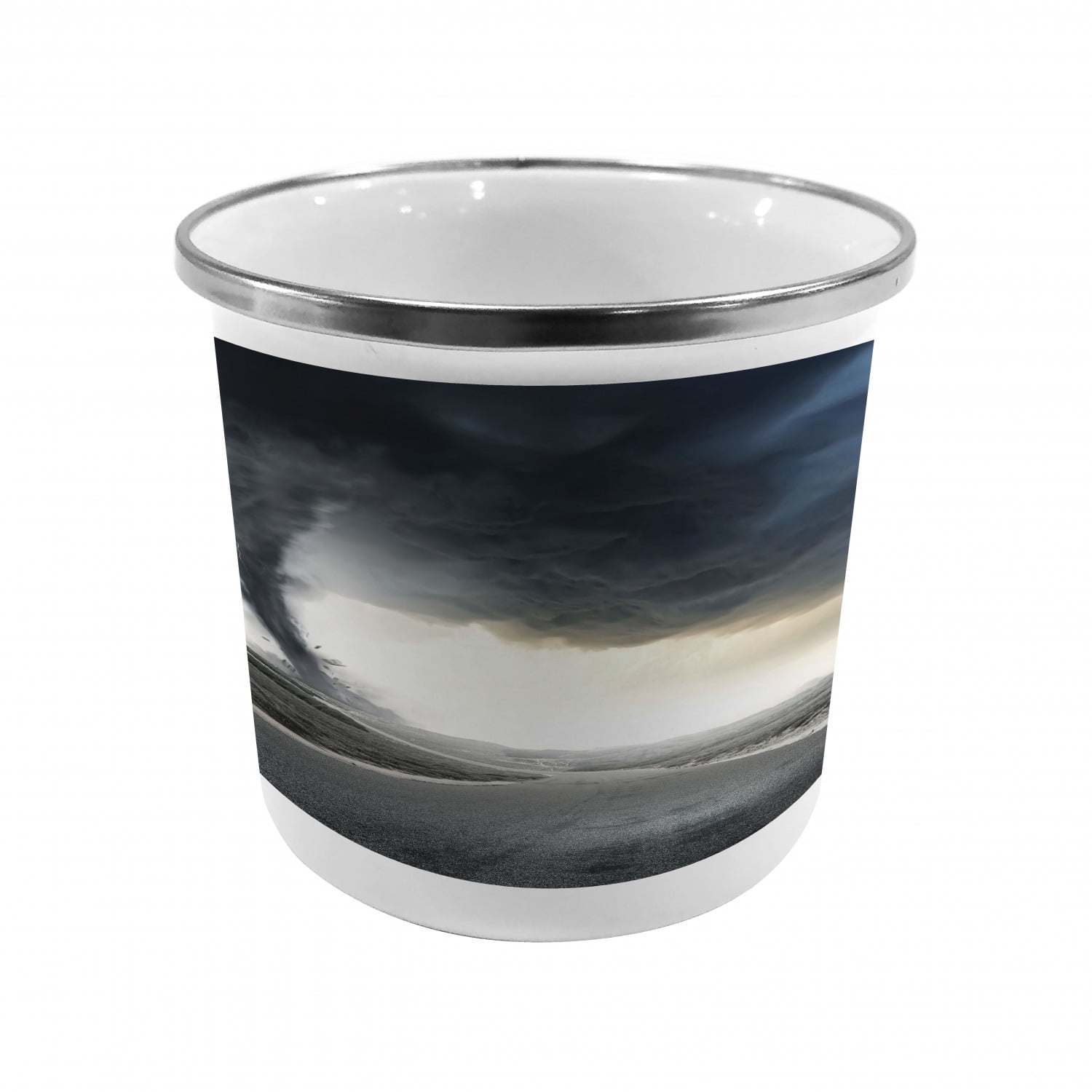 Nature Steel Camping Mug, Black Tornado Funnel Gas and Thunder Rolling ...