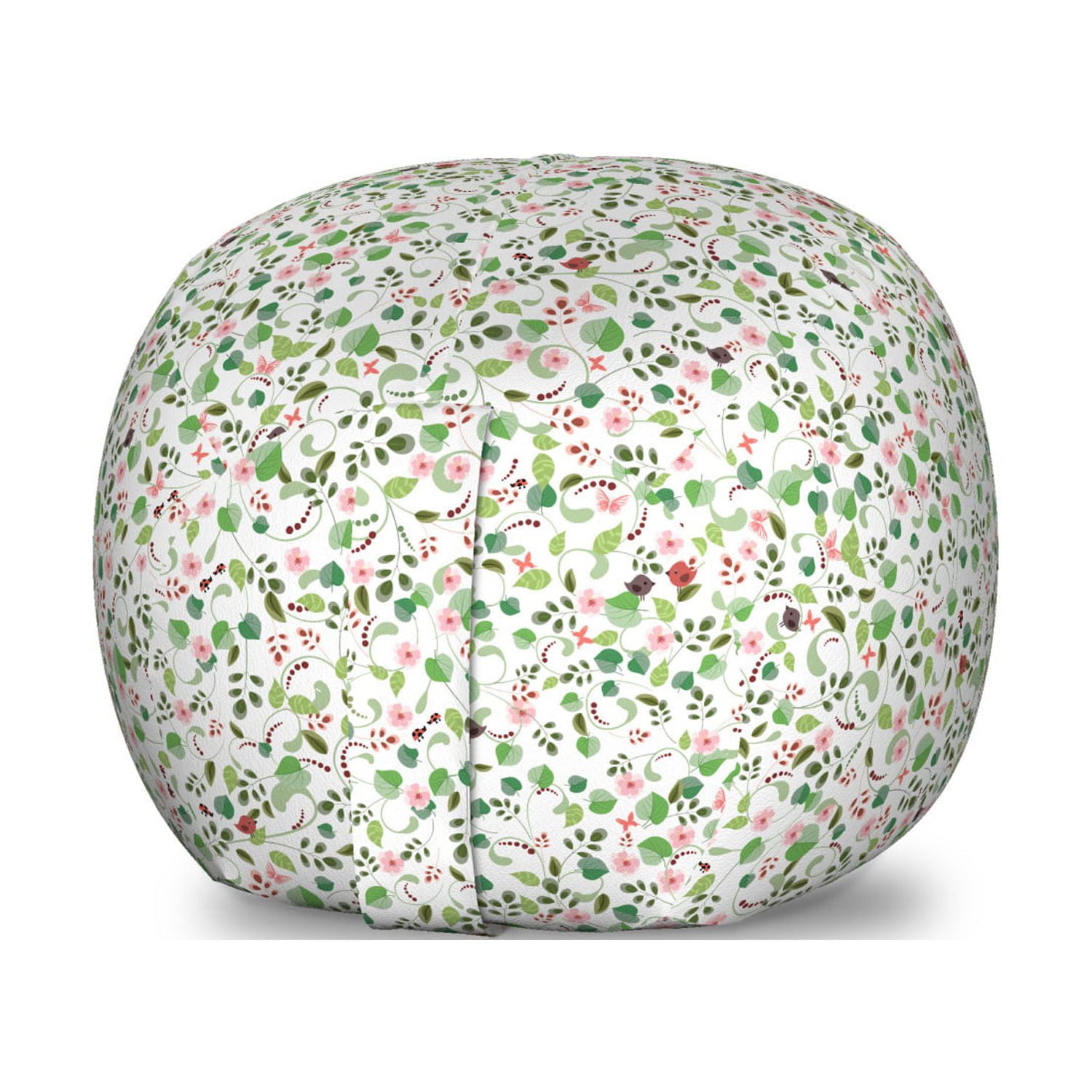 Nature Storage Toy Bag Chair, Birds Butterflies and Leaves Pattern ...