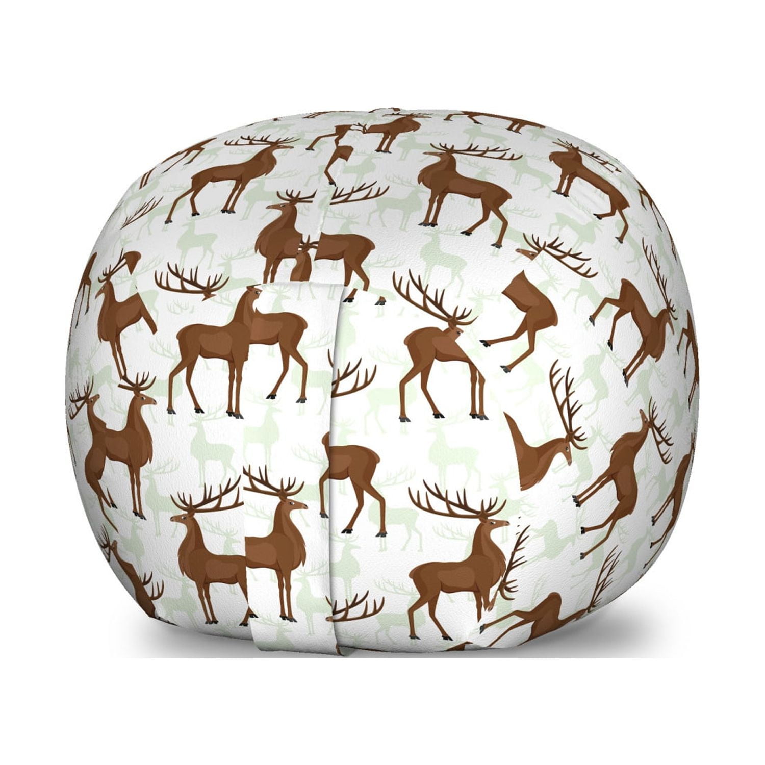 Nature Storage Toy Bag Chair, Pattern of Repetitive Deer Silhouettes ...