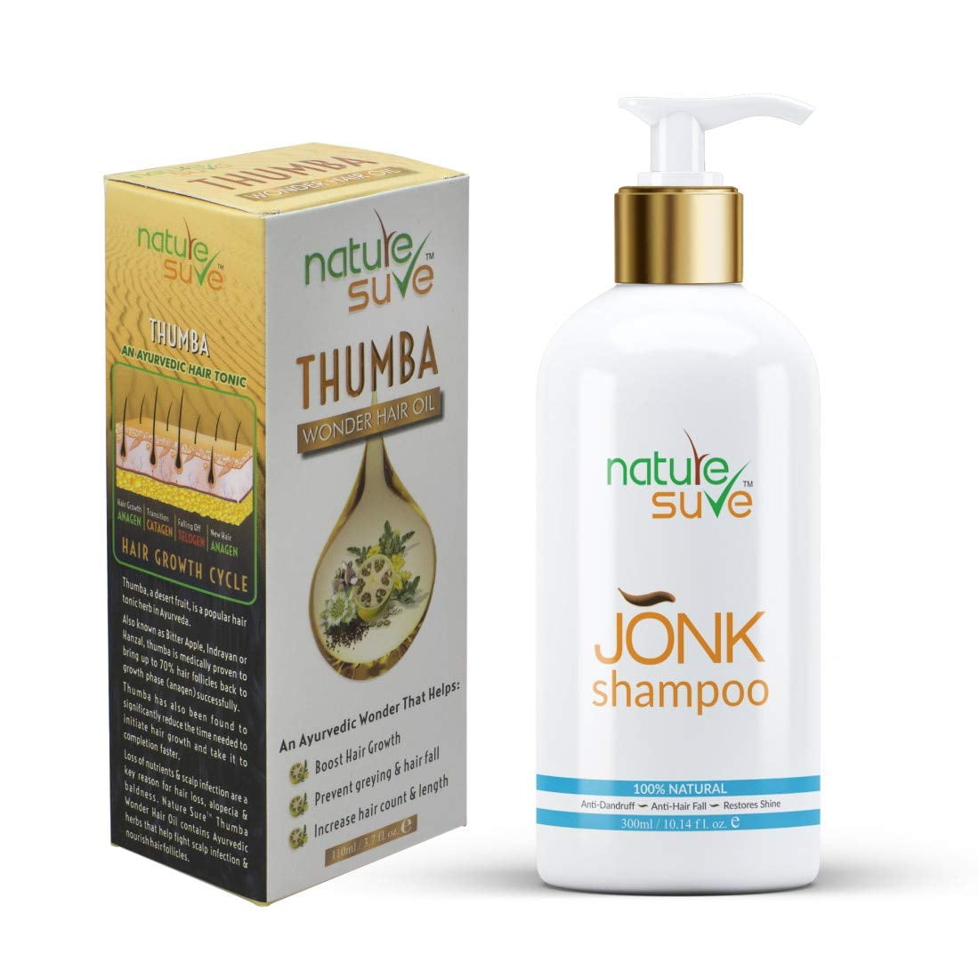 Nature Sure Combo - Thumba Wonder Hair Oil 110ml & Jonk Shampoo Hair ...