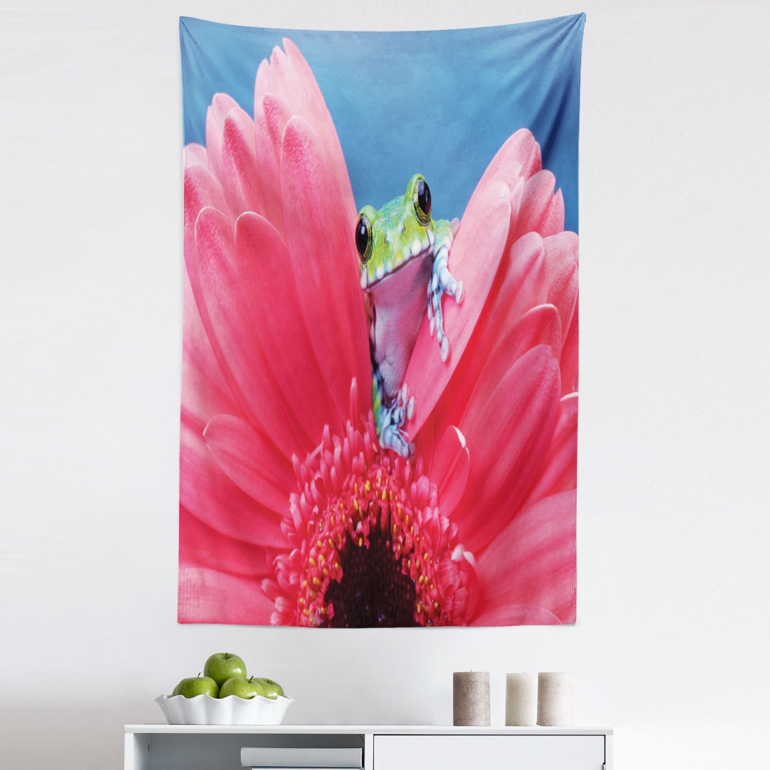 Nature Tapestry, Tiny Little Tree Frog on Gerbera Flower Nature Moments ...