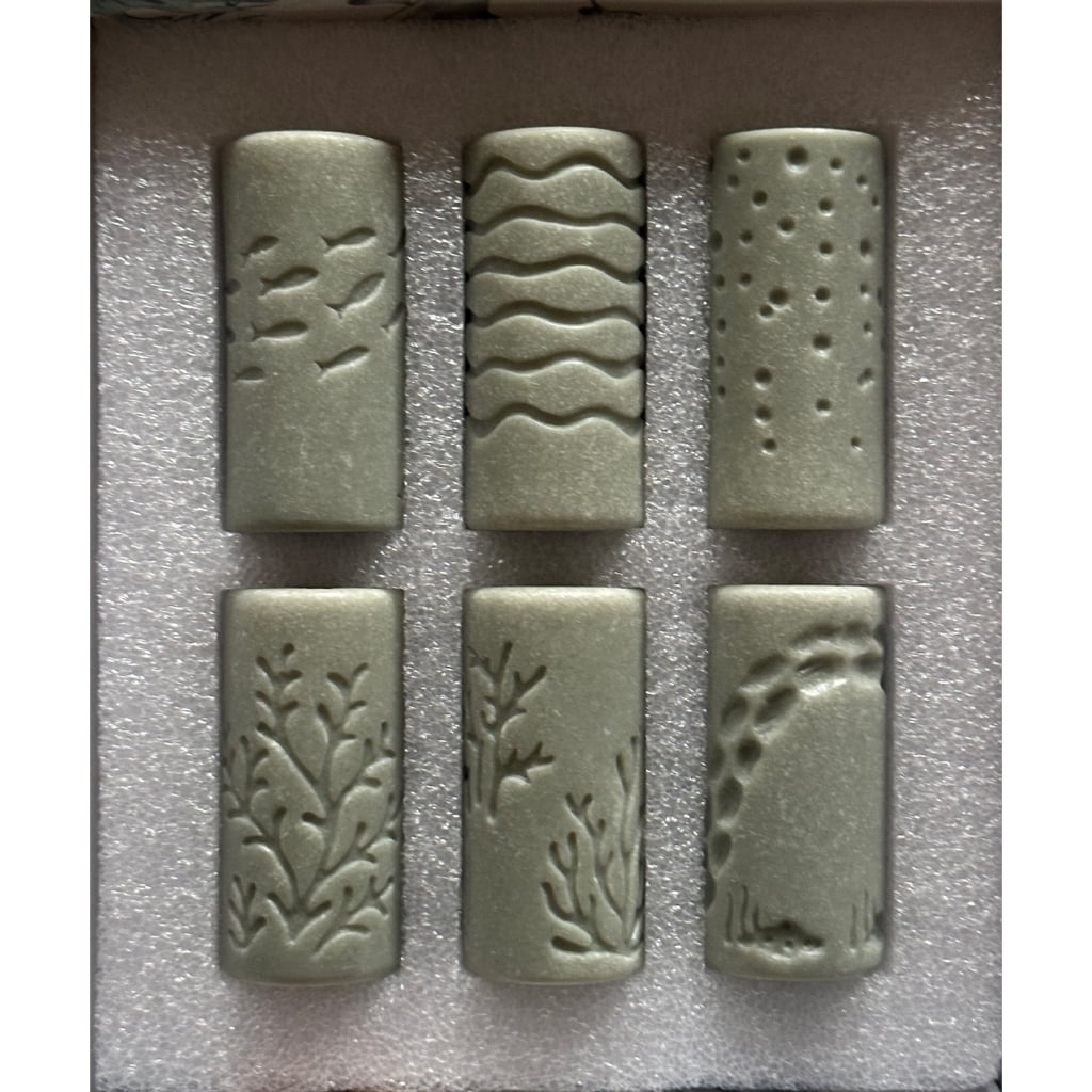 Nature Theme Cylinder Clay Rollers Stone Stamp For Kids Artistic ...