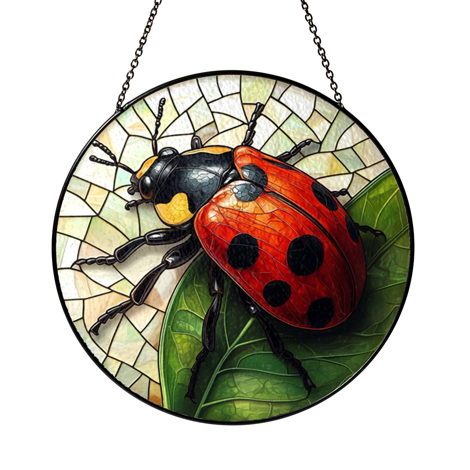 Nature Themed Ladybug Window Hanging in Stained Glass Style2001 ...