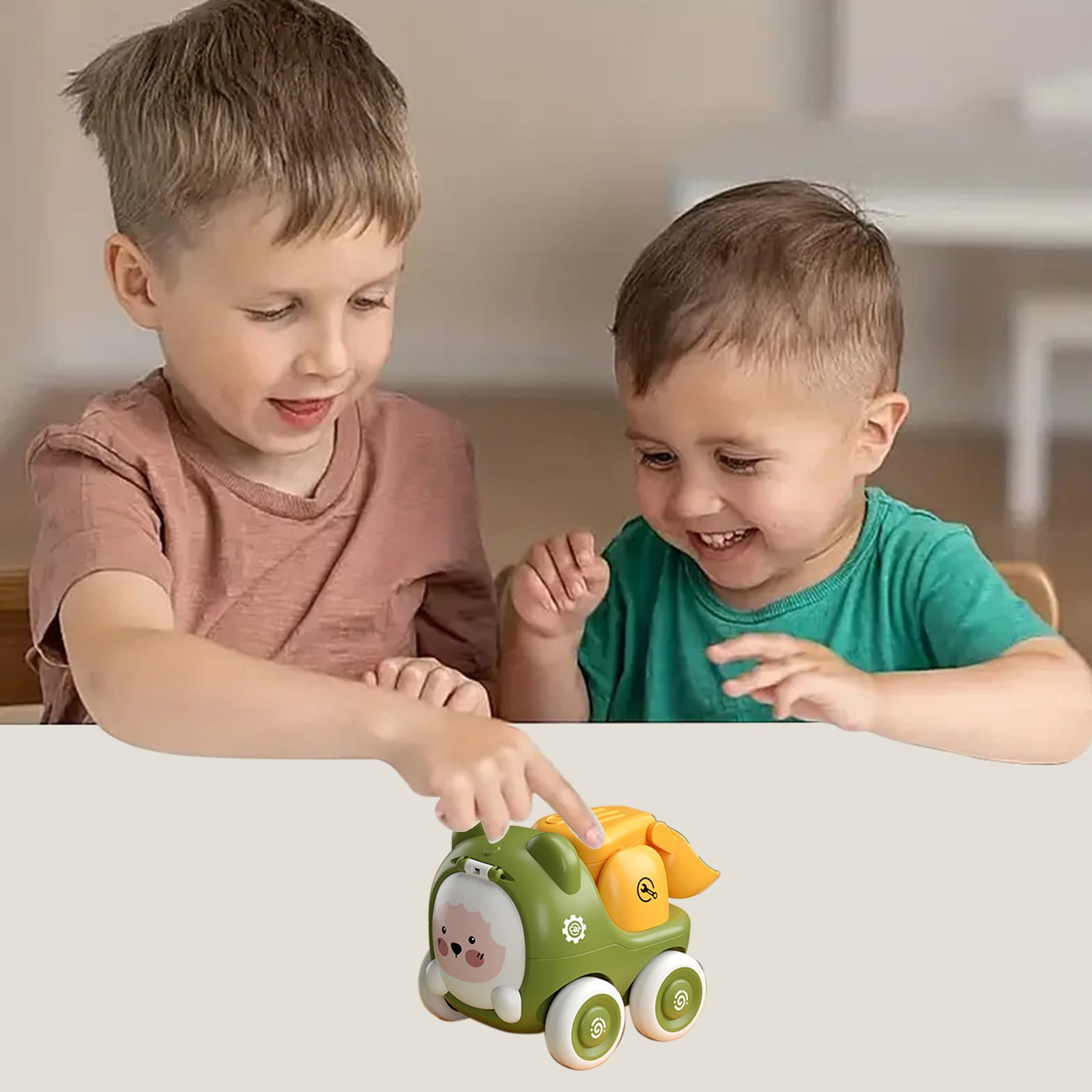 Nature Themed Push and Move Car Toy for Toddlers 1-3 Years, Hand Push ...