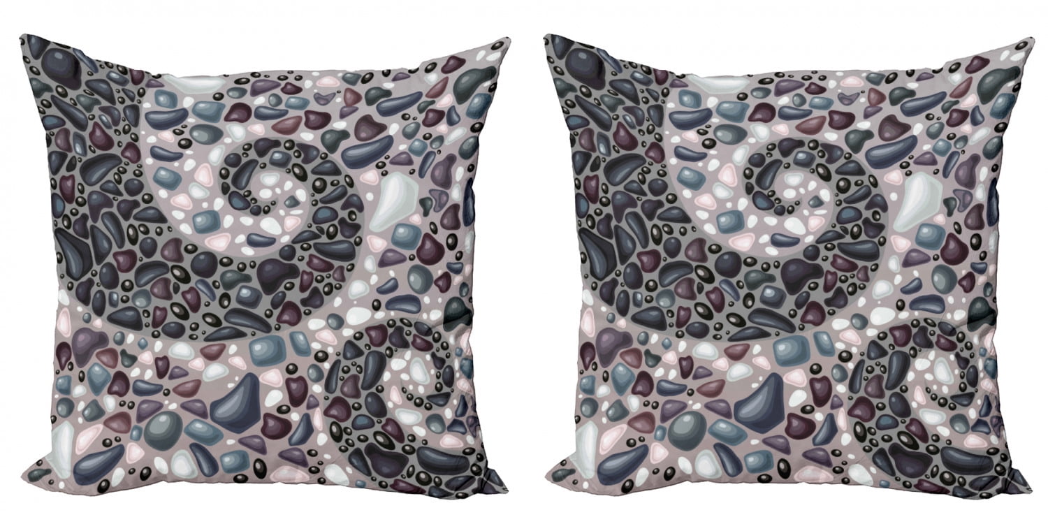 Ambesonne Nature Throw Pillow Cover 2 Pack, Mountain Volcanic Stones ...