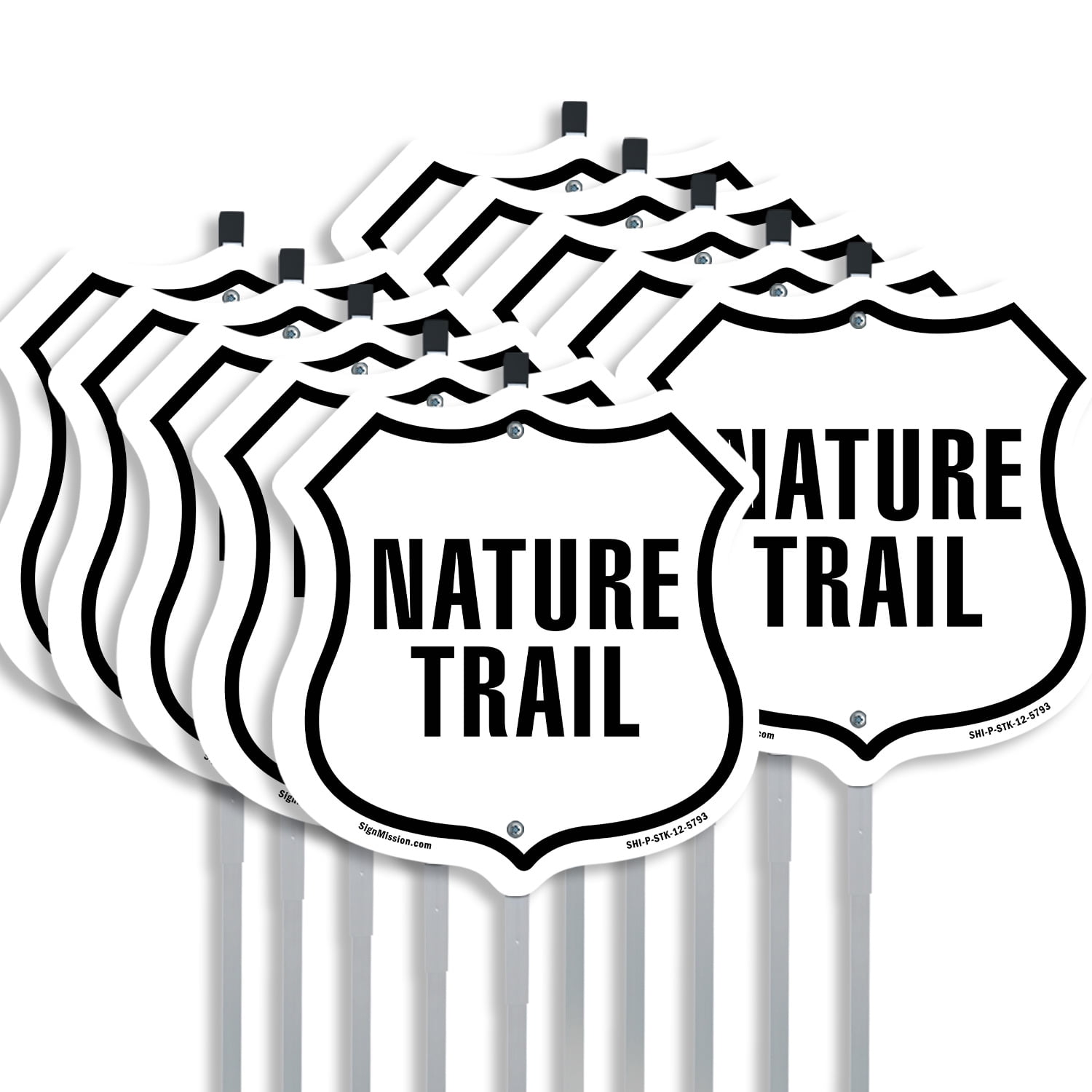Nature Trail (10 Pack) 12 inch X 12 inch Shield Shaped Commercial Grade ...