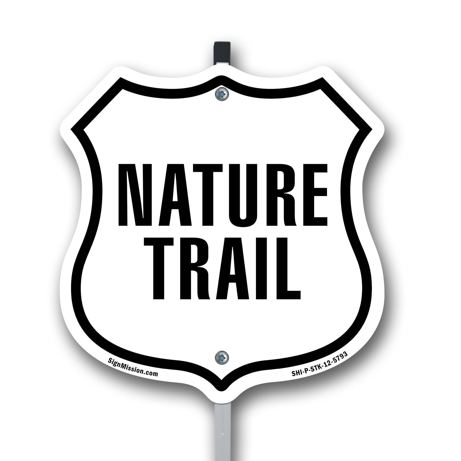 Nature Trail 12 inch X 12 inch Shield Shaped Rust-Free Aluminum Metal ...