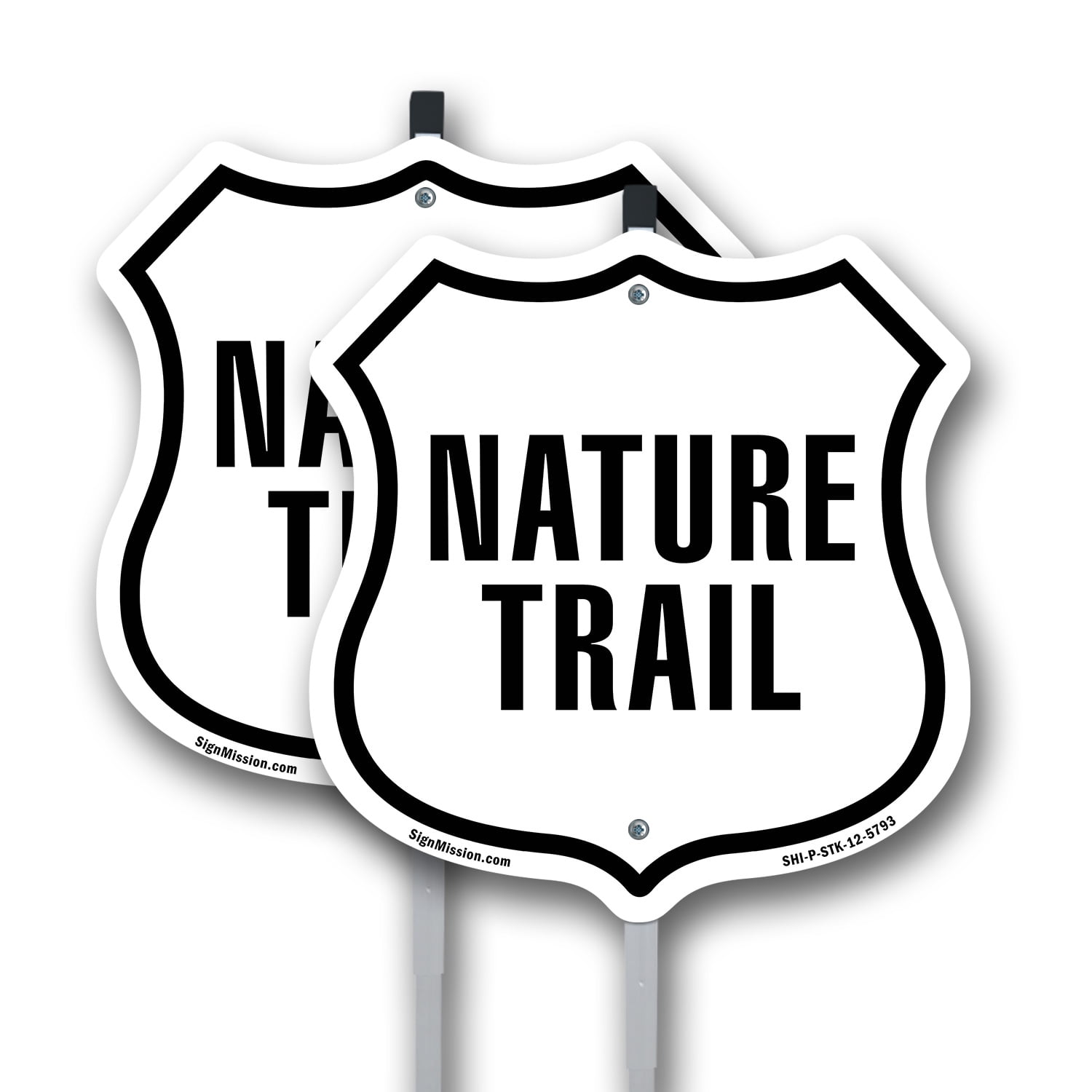 Nature Trail (2 Pack) 12 inch X 12 inch Shield Shaped Rust-Free ...