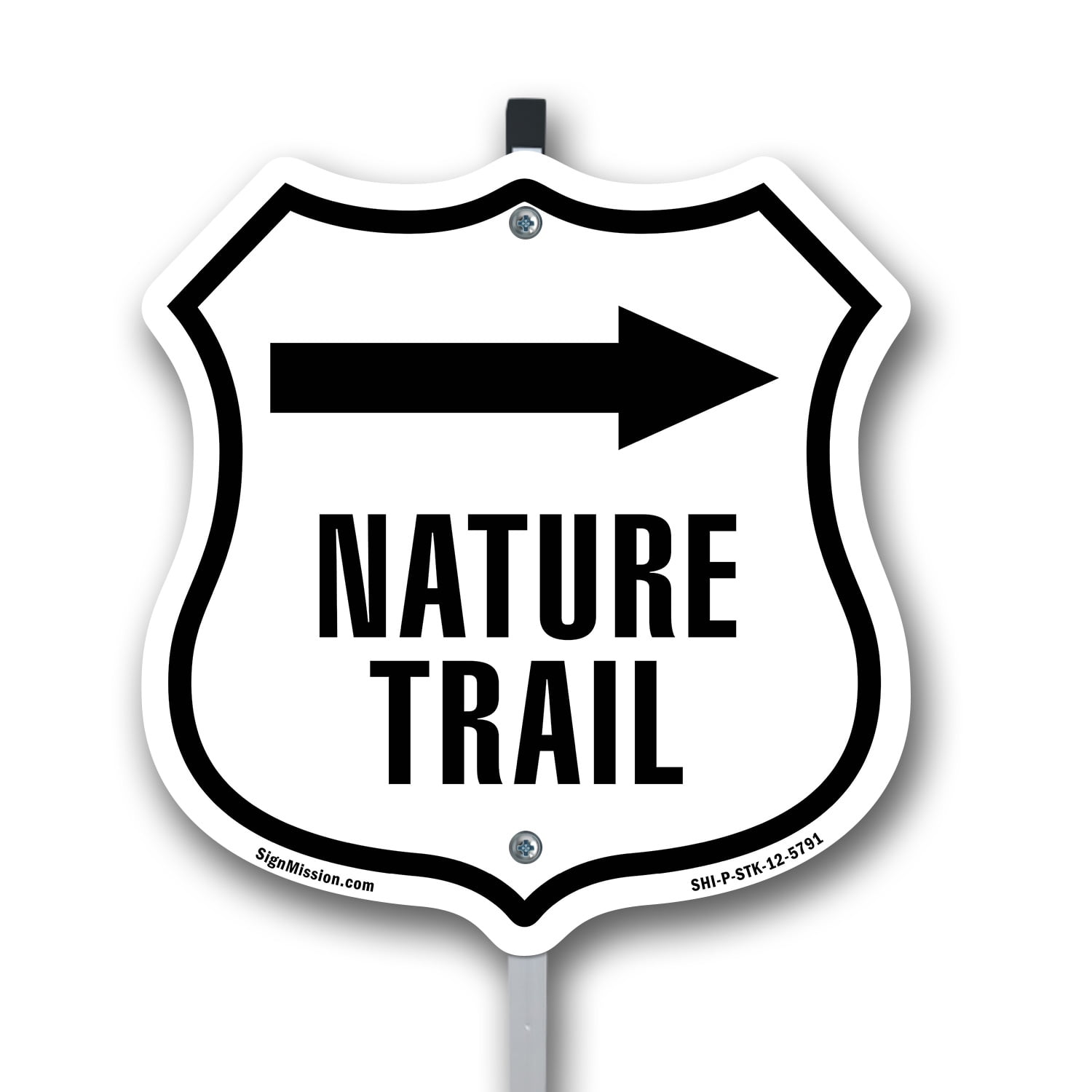 Nature Trail Right Arrow 12 inch X 12 inch Shield Shaped Commercial ...