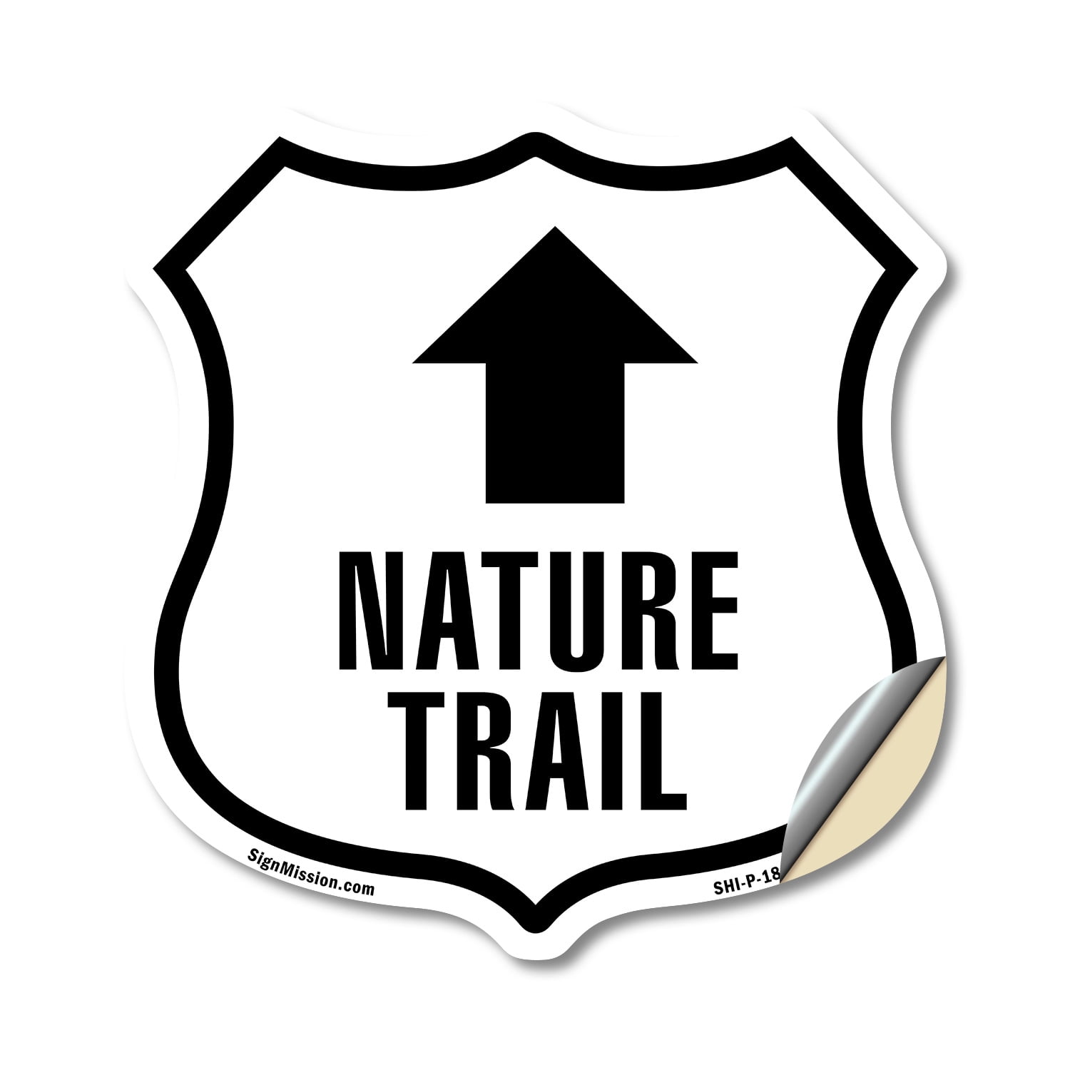 Nature Trail Up Arrow (2 Pack) 12 inch X 12 inch Shield Shaped Heavy ...