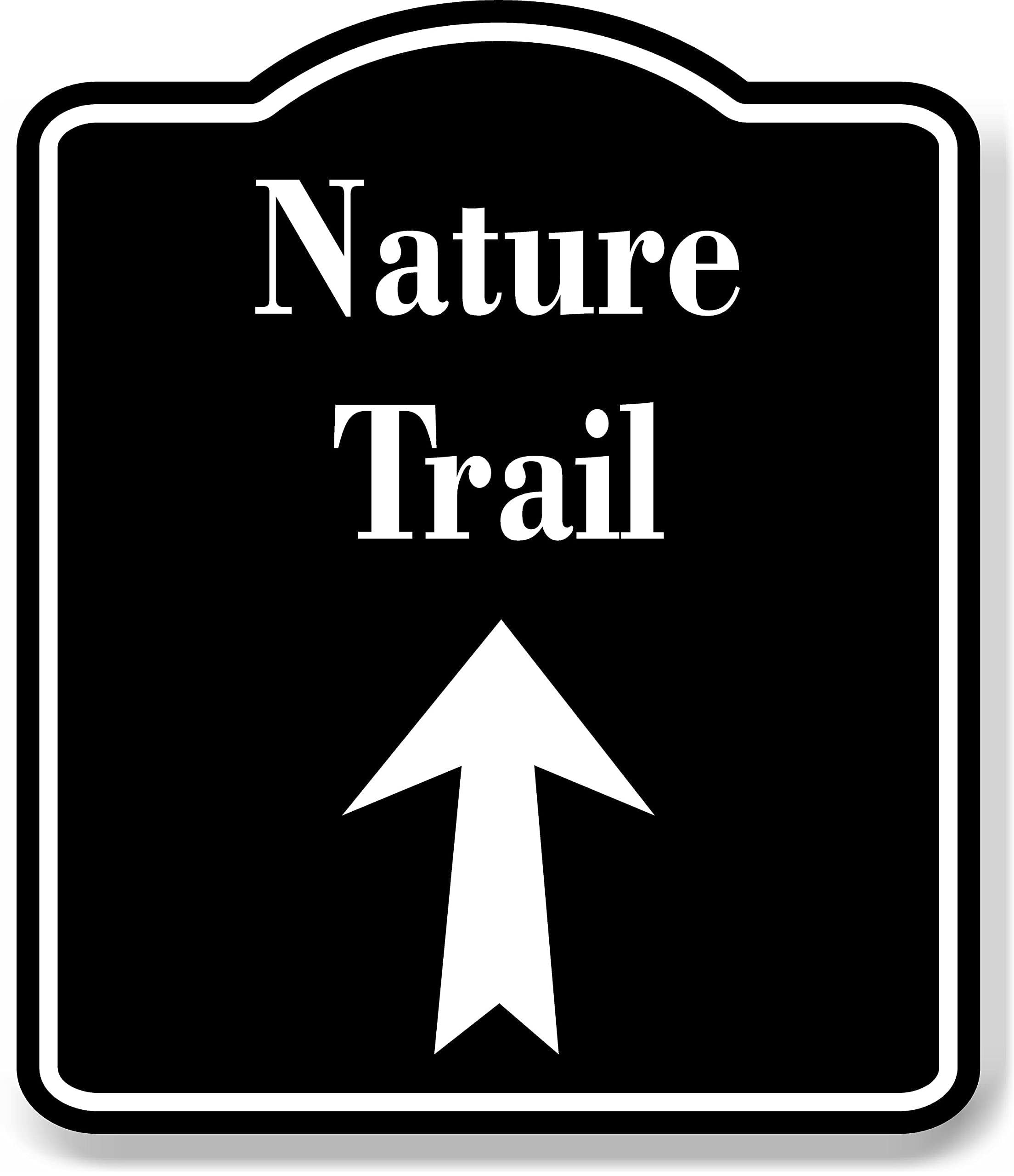 Nature Trail Up Arrow BLACK Aluminum Composite Sign - Walmart.com