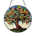 Nature Tree Stained Glass Style Window Suncatcher Decor, Decorative ...