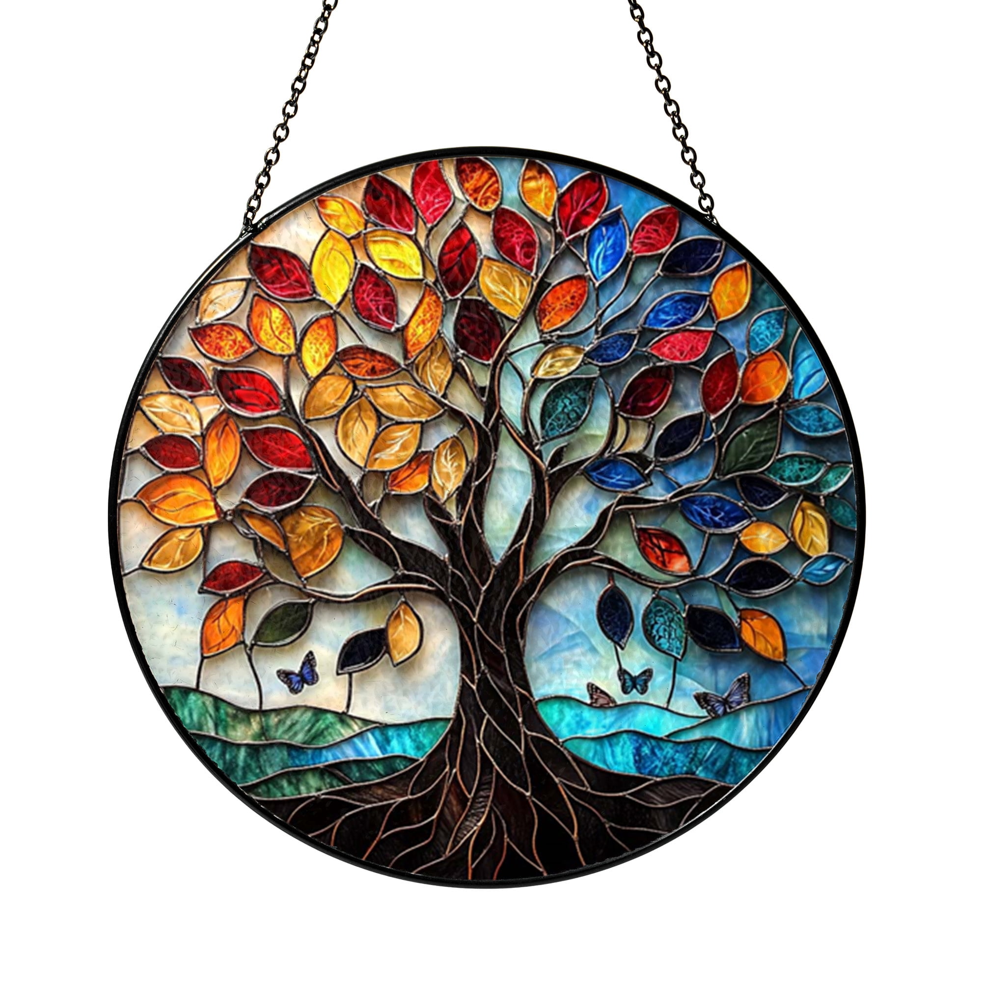 Nature Tree Sunset Scene Suncatcher – Window Decor - Walmart.com