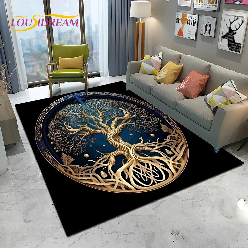 Nature Tree of Life Viking Norse Yggdrasil Carpet Rug for Home Living ...