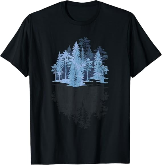 Nature Trees Reflection Outdoors Wildlife Forest T-Shirt - Walmart.com
