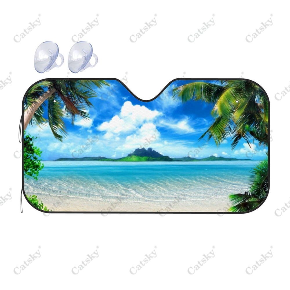 Nature Tropical Auto Windshield Sun Shade Car Front Window Visor ...