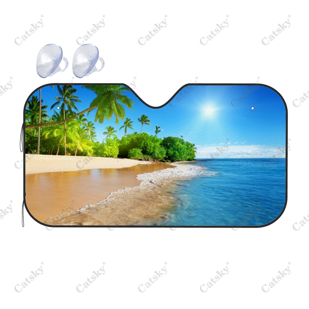 Nature Tropical Auto Windshield Sun Shade Car Front Window Visor ...