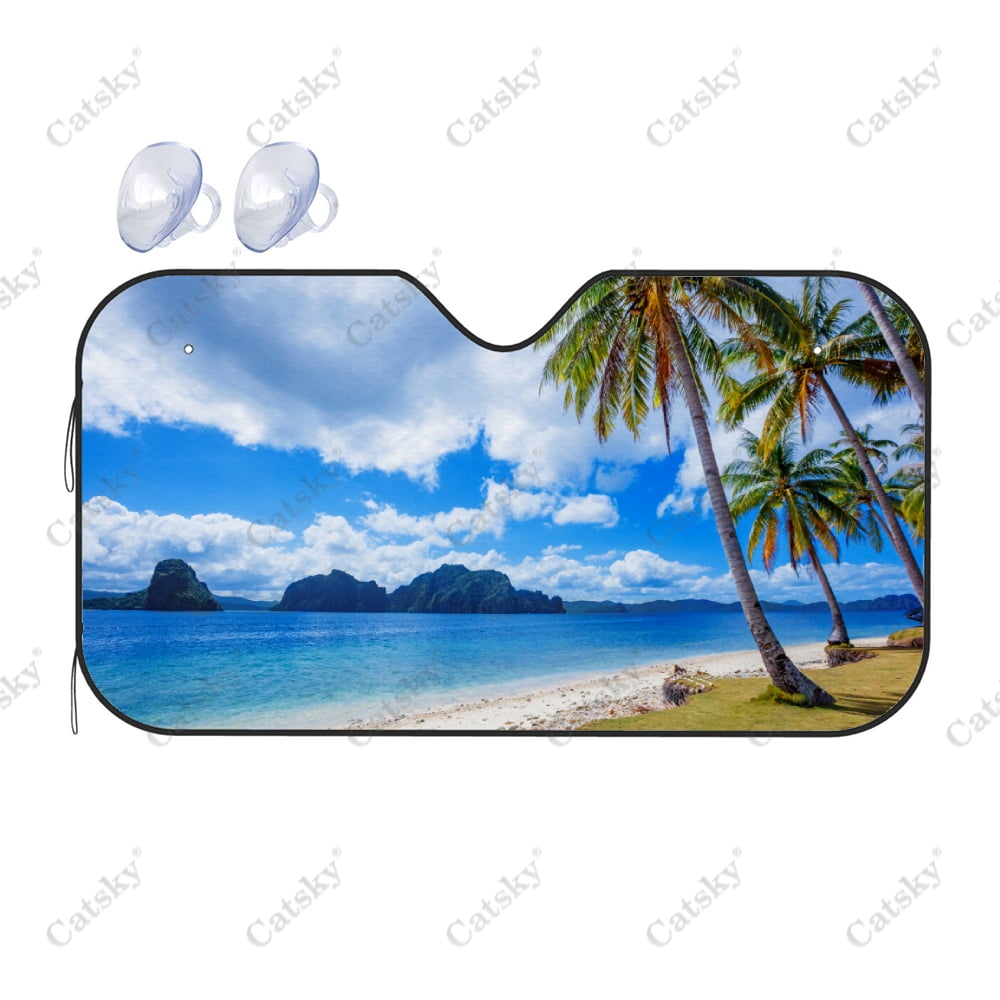 Nature Tropical Auto Windshield Sun Shade Car Front Window Visor ...