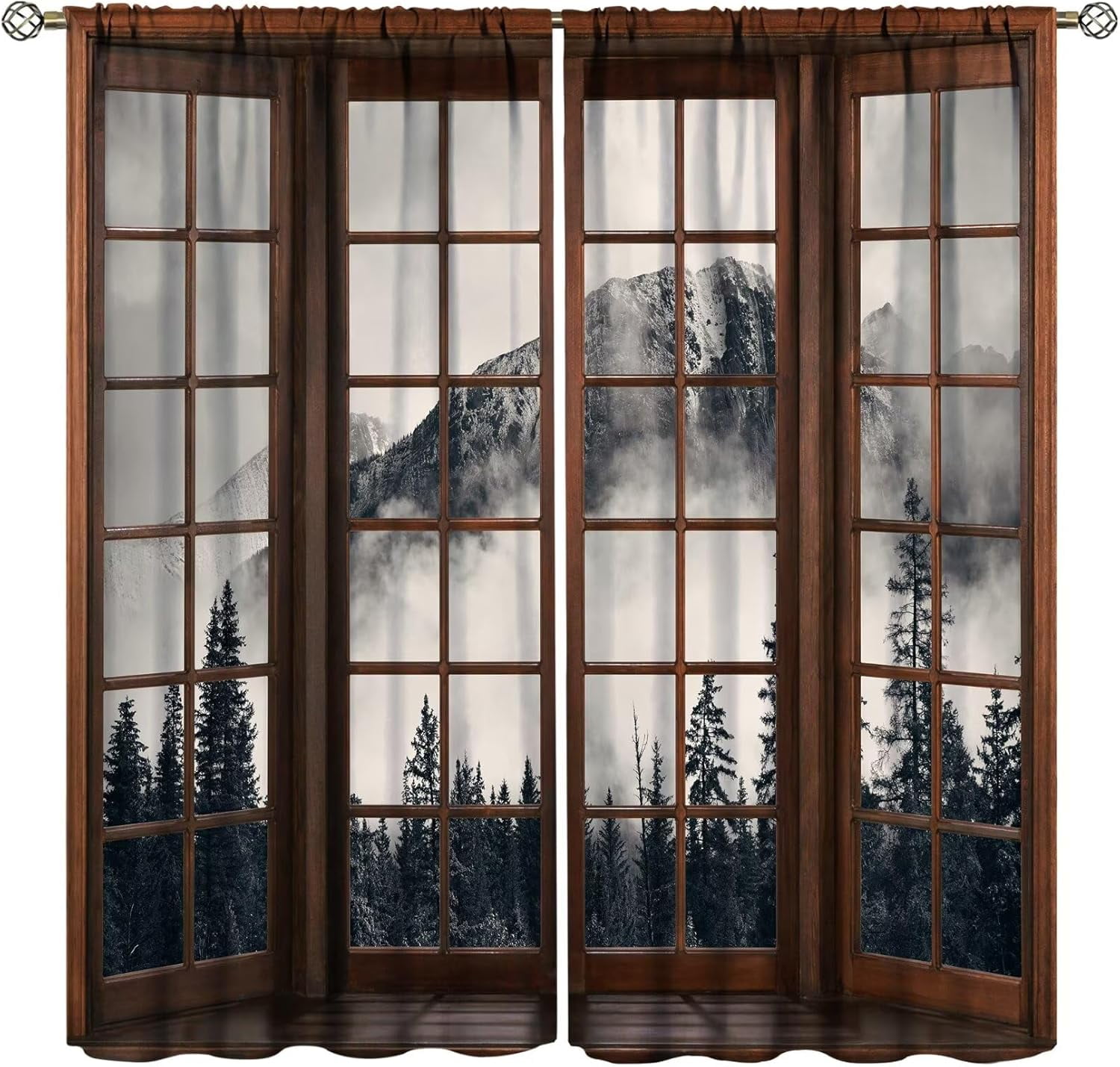 Nature Tropical Landscape Curtains Jungle Rainforest Waterfall Green ...