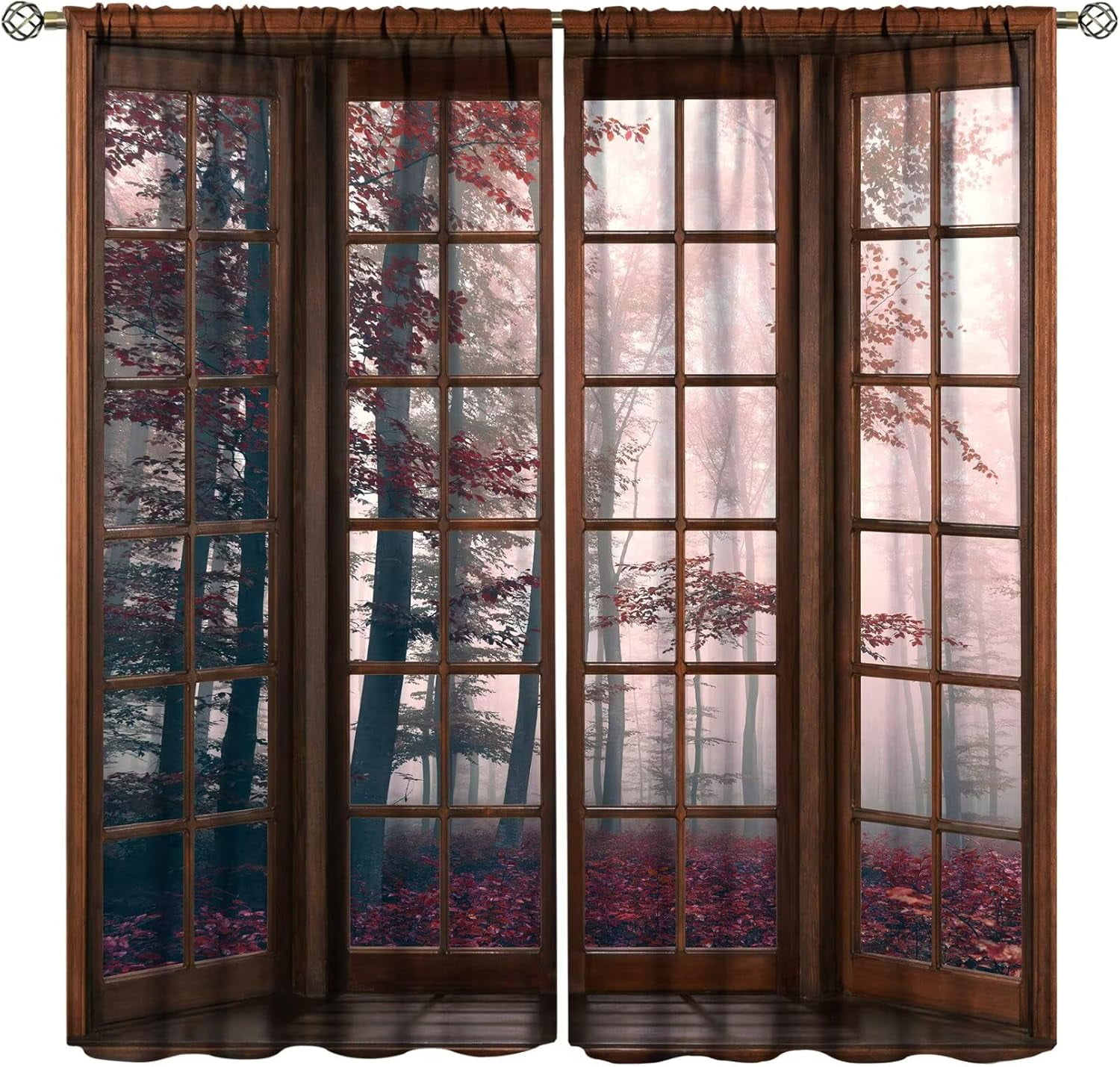 Nature Tropical Landscape Curtains Jungle Rainforest Waterfall Green ...