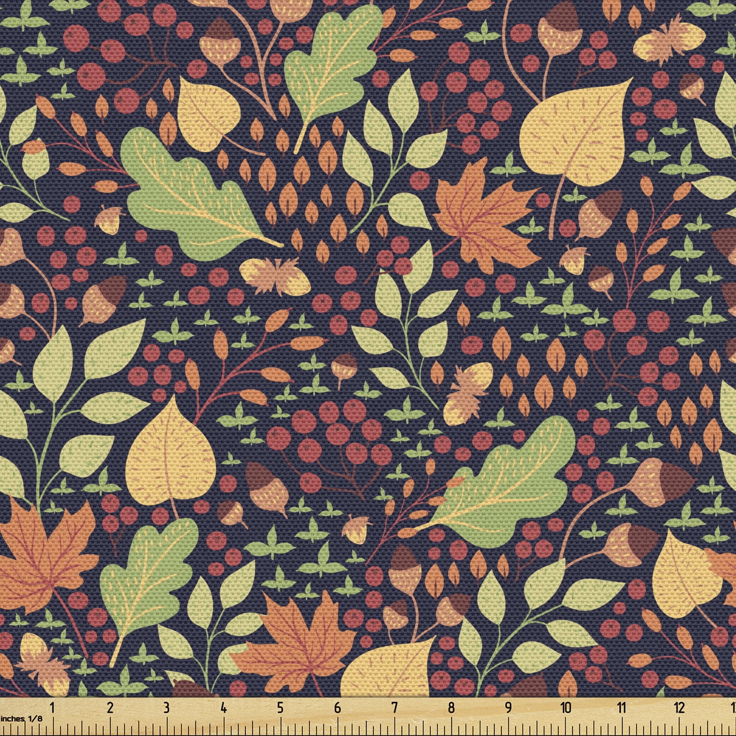 Nature Upholstery Fabric by the Yard, Autumn Seasonal Botanical ...