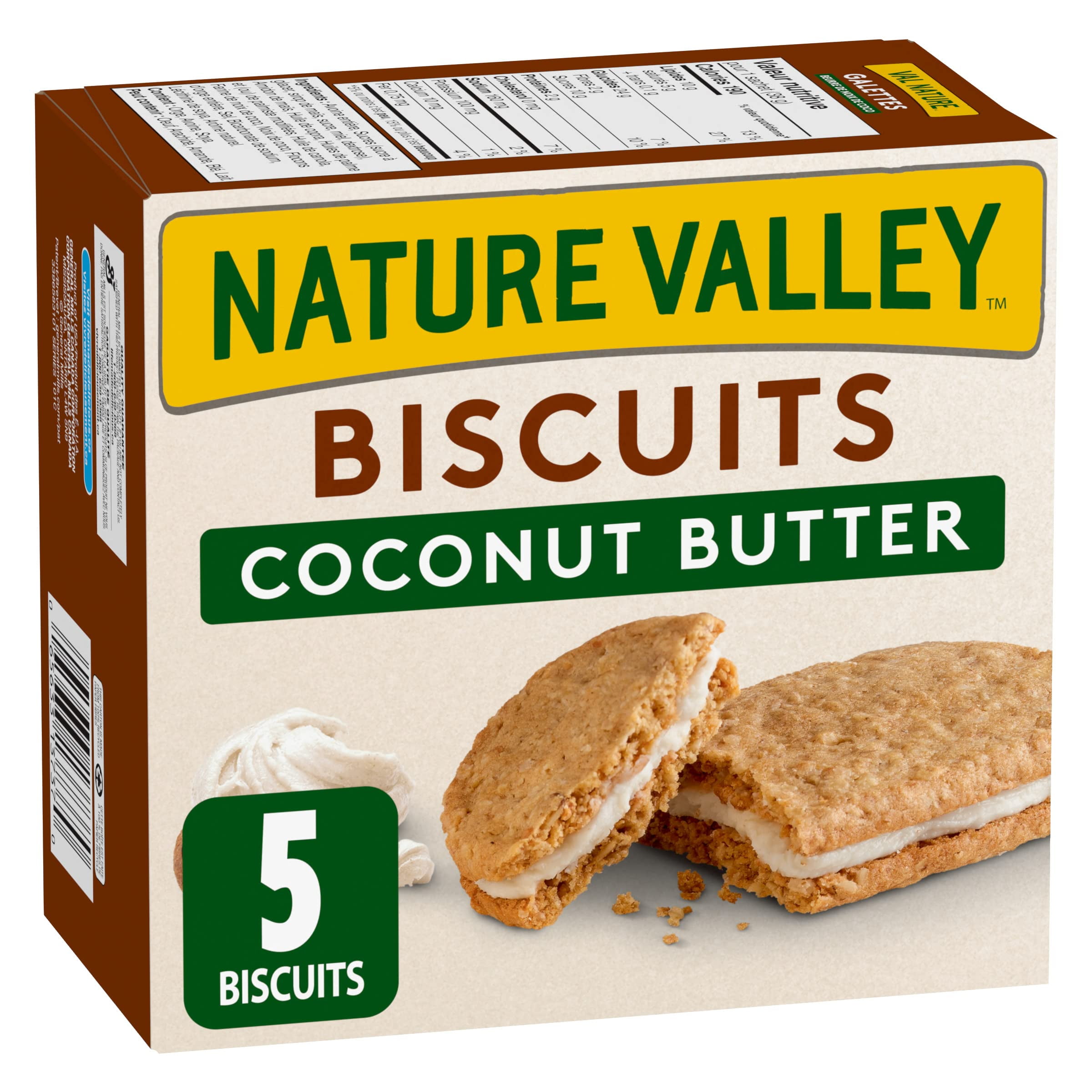 Nature Valley Biscuit Coconut Butter, 5 Count, 190G/7.8Oz, Box, Imported From Canada} - Walmart.com