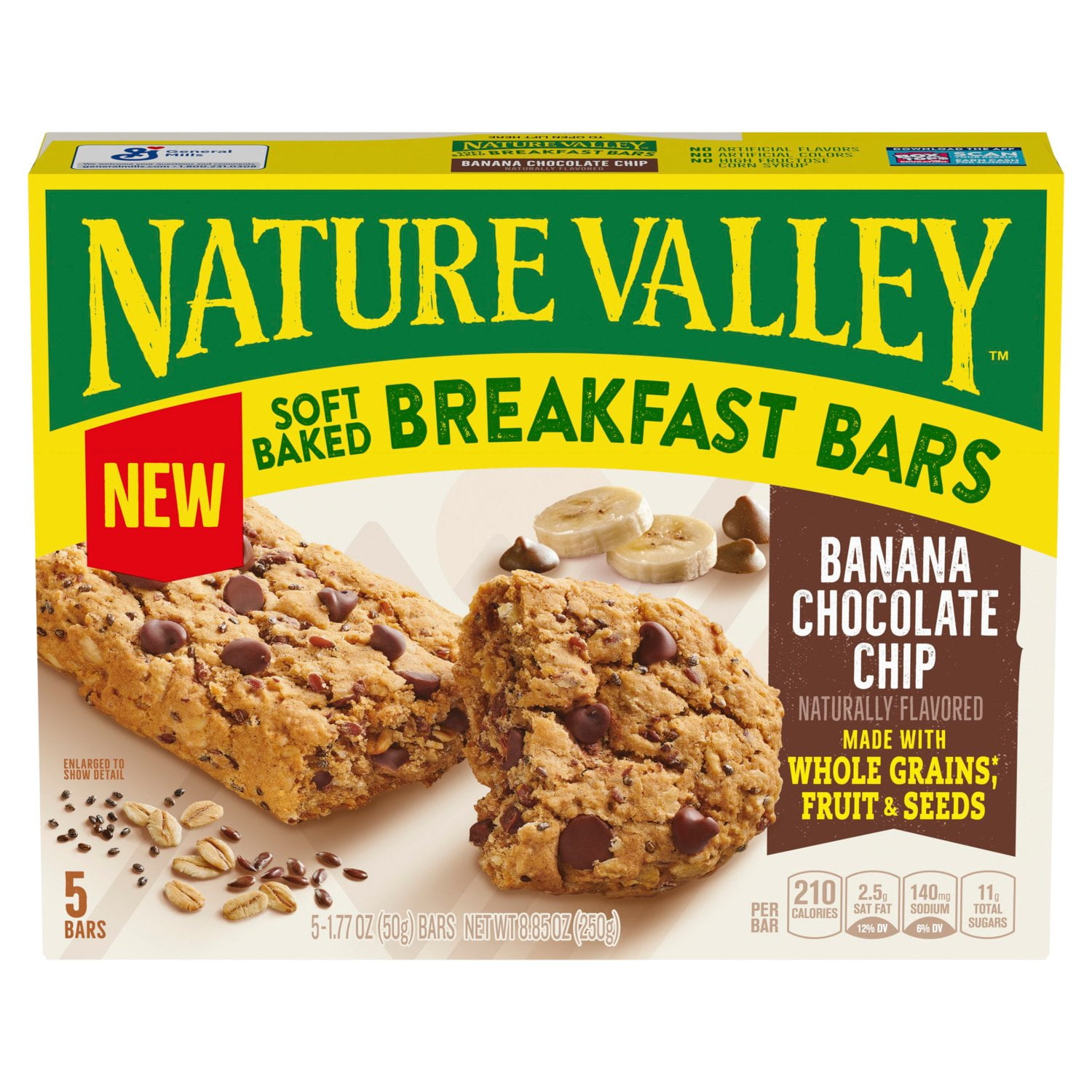 Nature Valley Breakfast Soft Baked Bars Banana Chocolate Chip 5ct ...