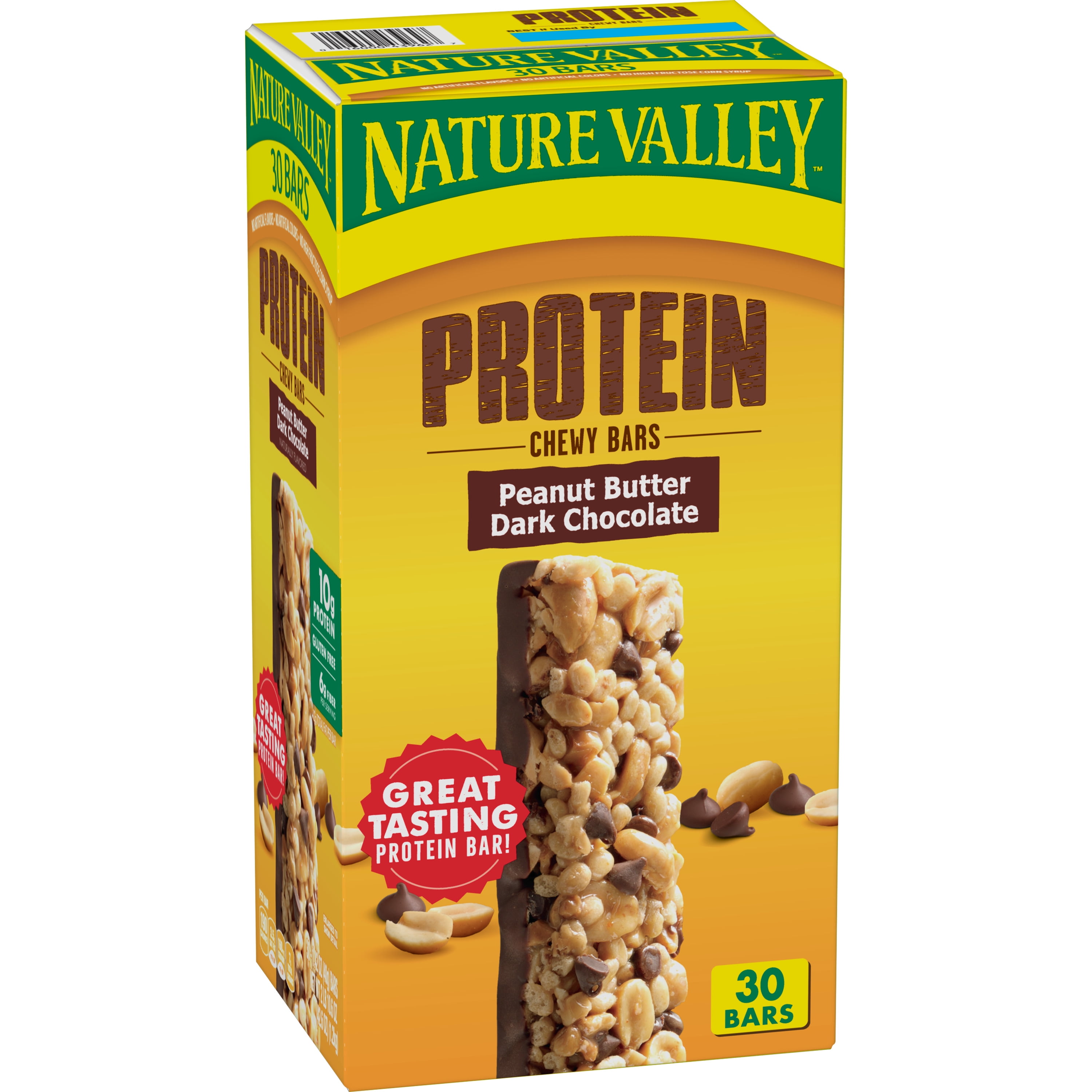 Nature Valley Chewy Protein Granola Bars, Peanut Butter Dark Chocolate ...