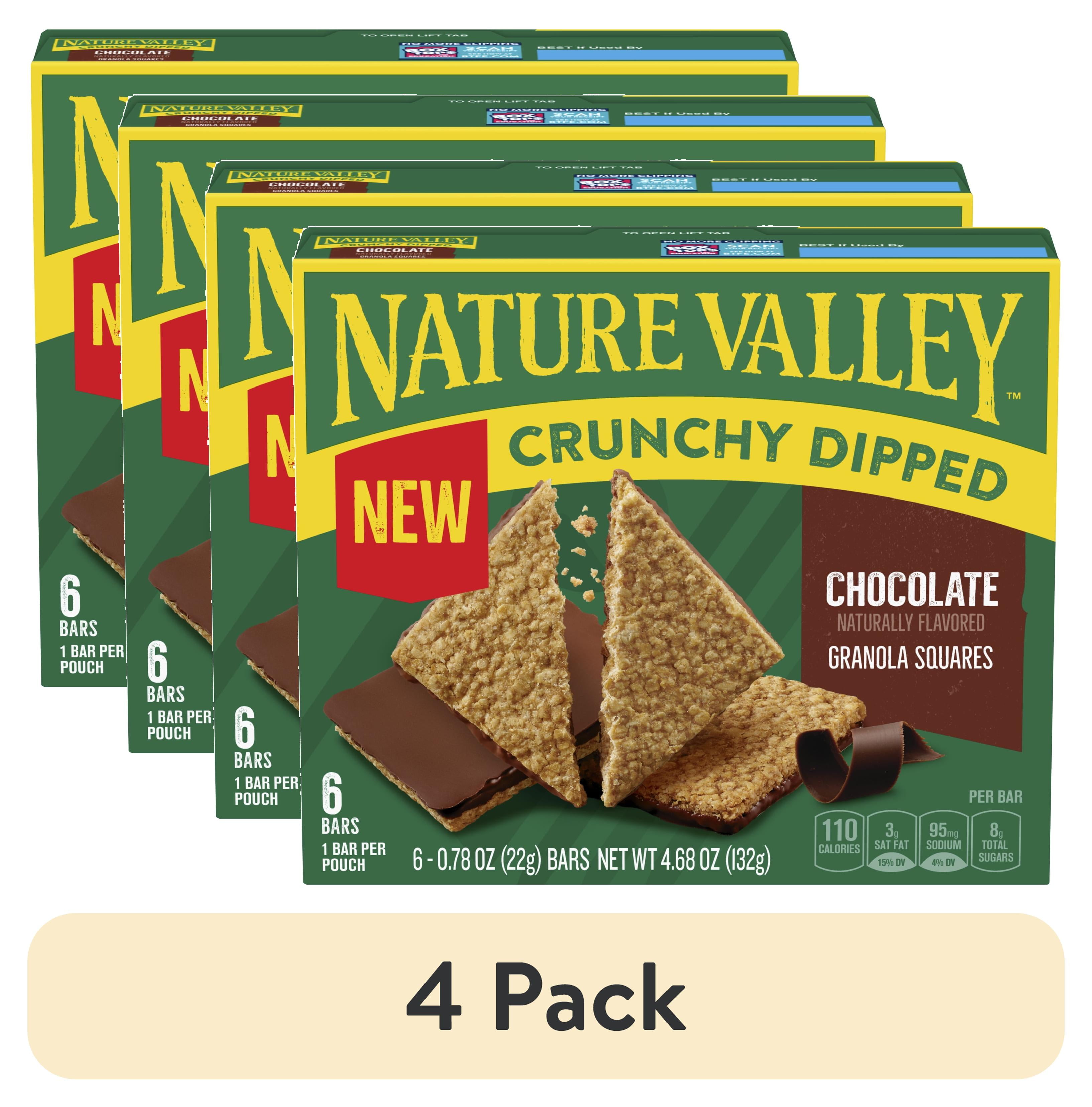 (4 pack) Nature Valley Crunchy Dipped Granola Squares, Oats and ...