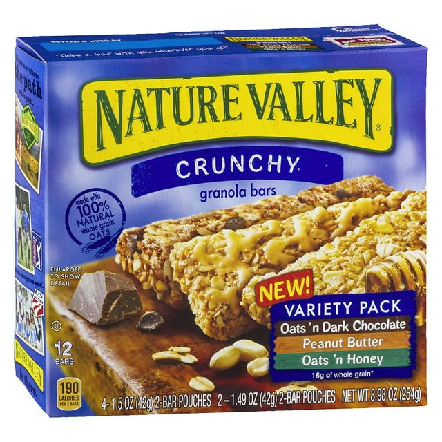 Nature Valley Crunchy Granola Bars Oats 'n Dark Chocolate 1.5 oz x 6 pack - Walmart.com