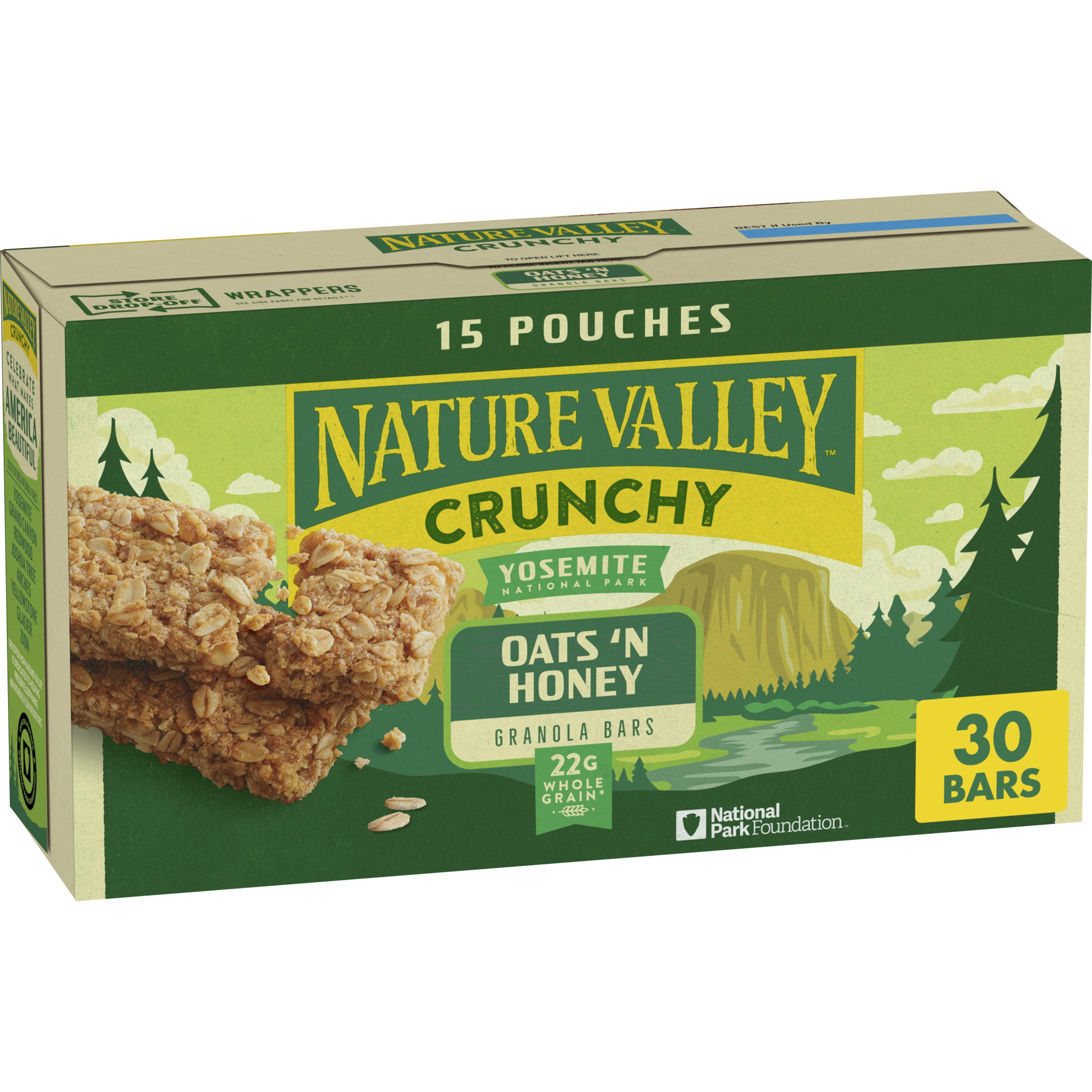 Nature Valley, Crunchy Granola Bars, 30 Count, Oats 'n Honey - Walmart.com