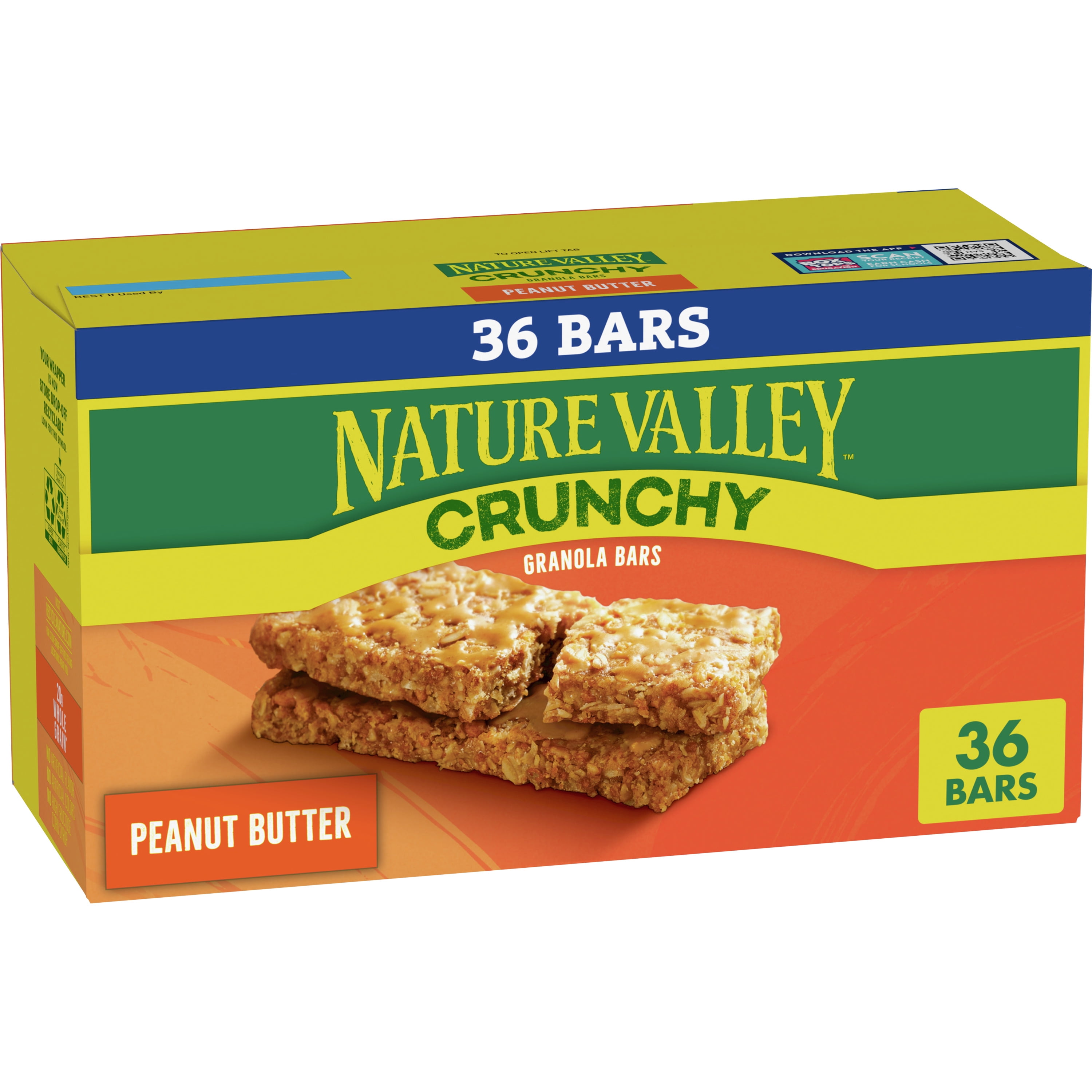 Nature Valley Crunchy Granola Bars, Peanut Butter, 36 Bars 26.82 OZ (18 ...