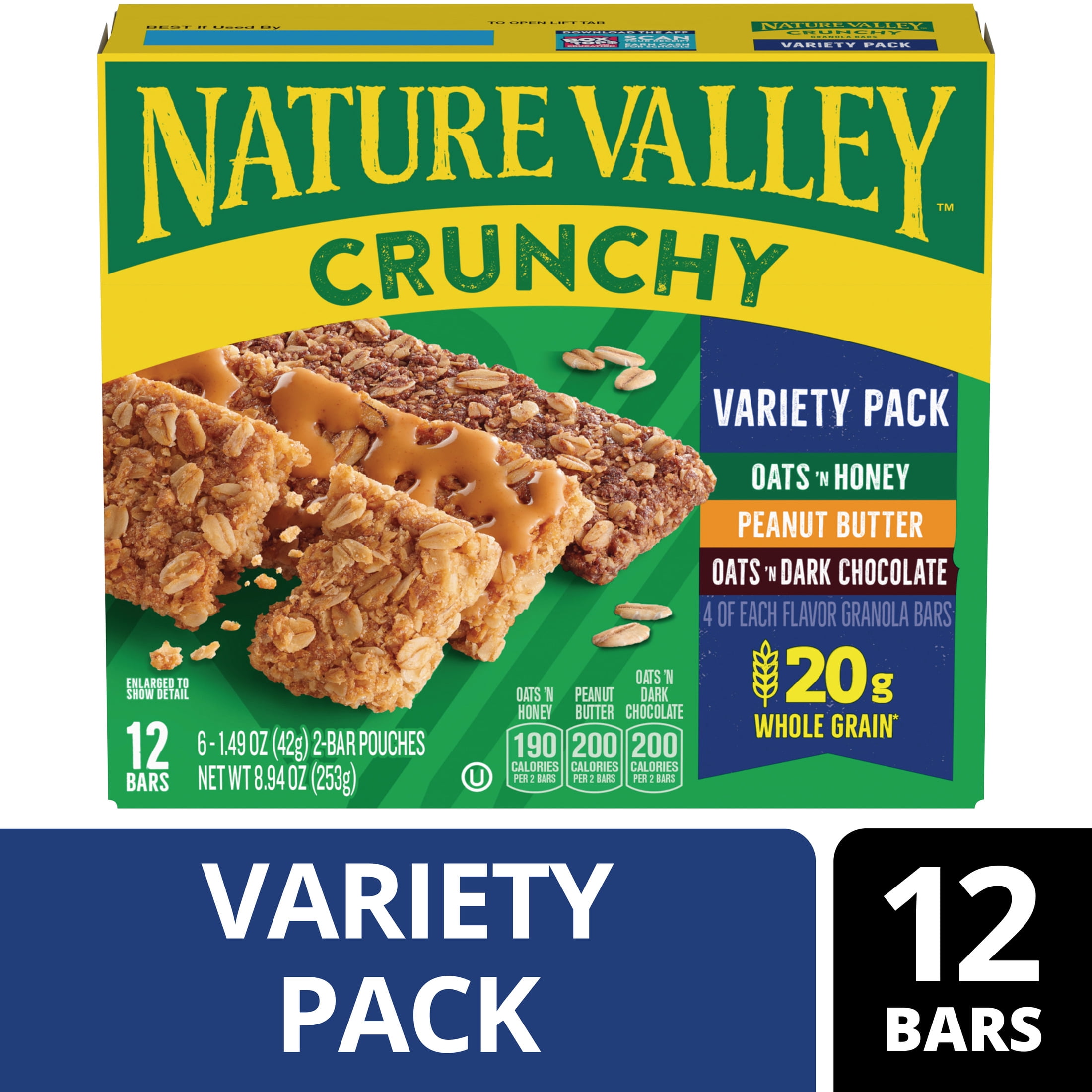Nature Valley, Crunchy Granola Bars, 12 Count, Variety Pack - Walmart.com