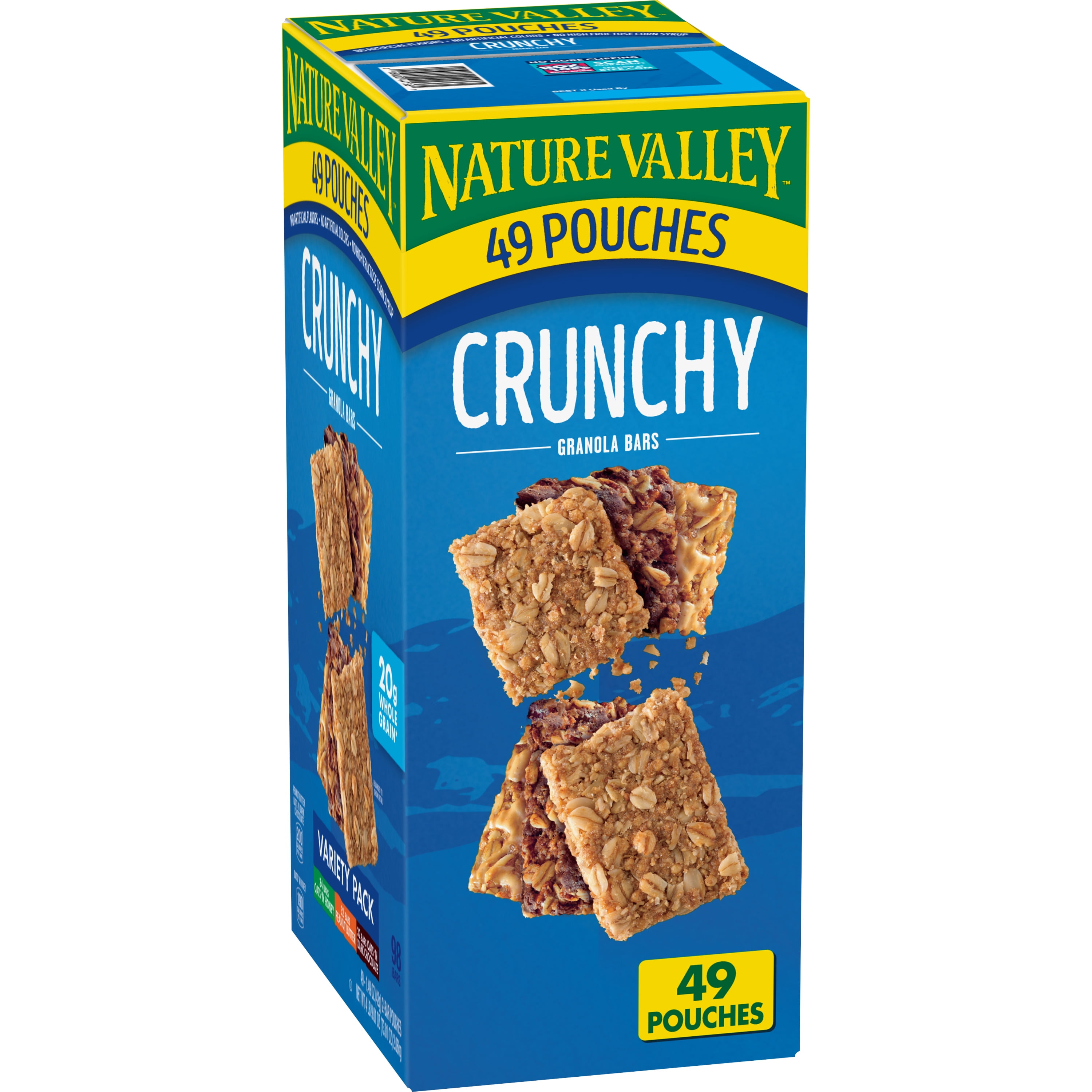 Nature Valley Crunchy Granola Bars Sweet Variety Pack, Oats 'n Honey, Peanut Butter, Dark ...