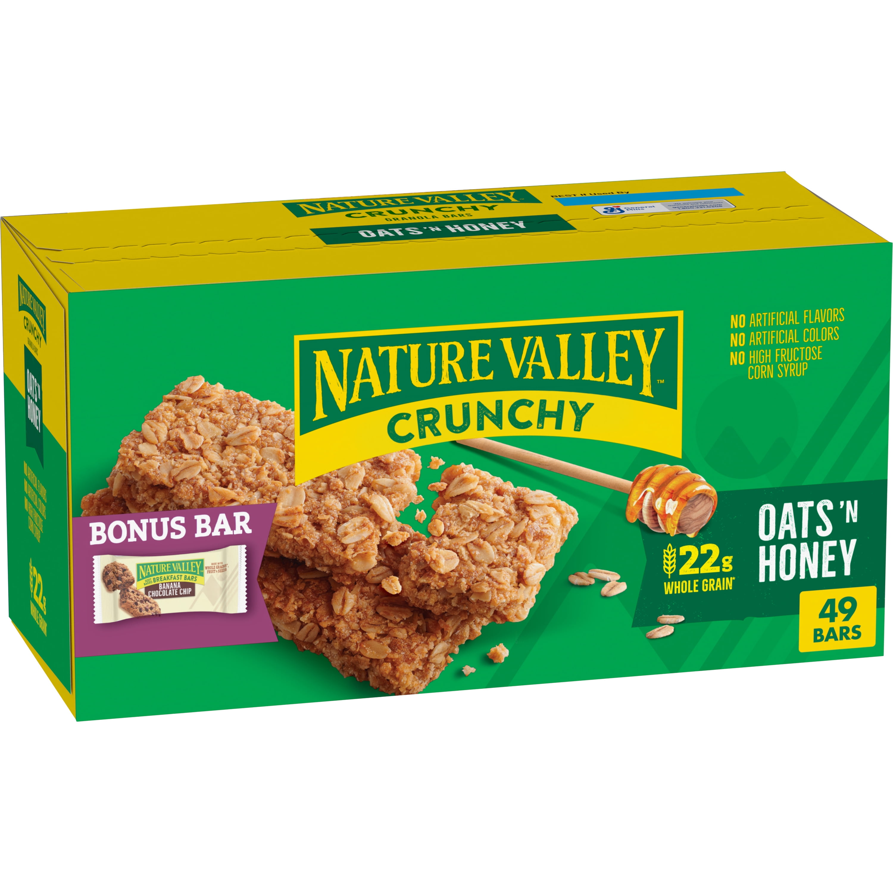 Nature Valley Oats 'N Honey Crunchy Granola Bars, 48 Bars, Bonus ...