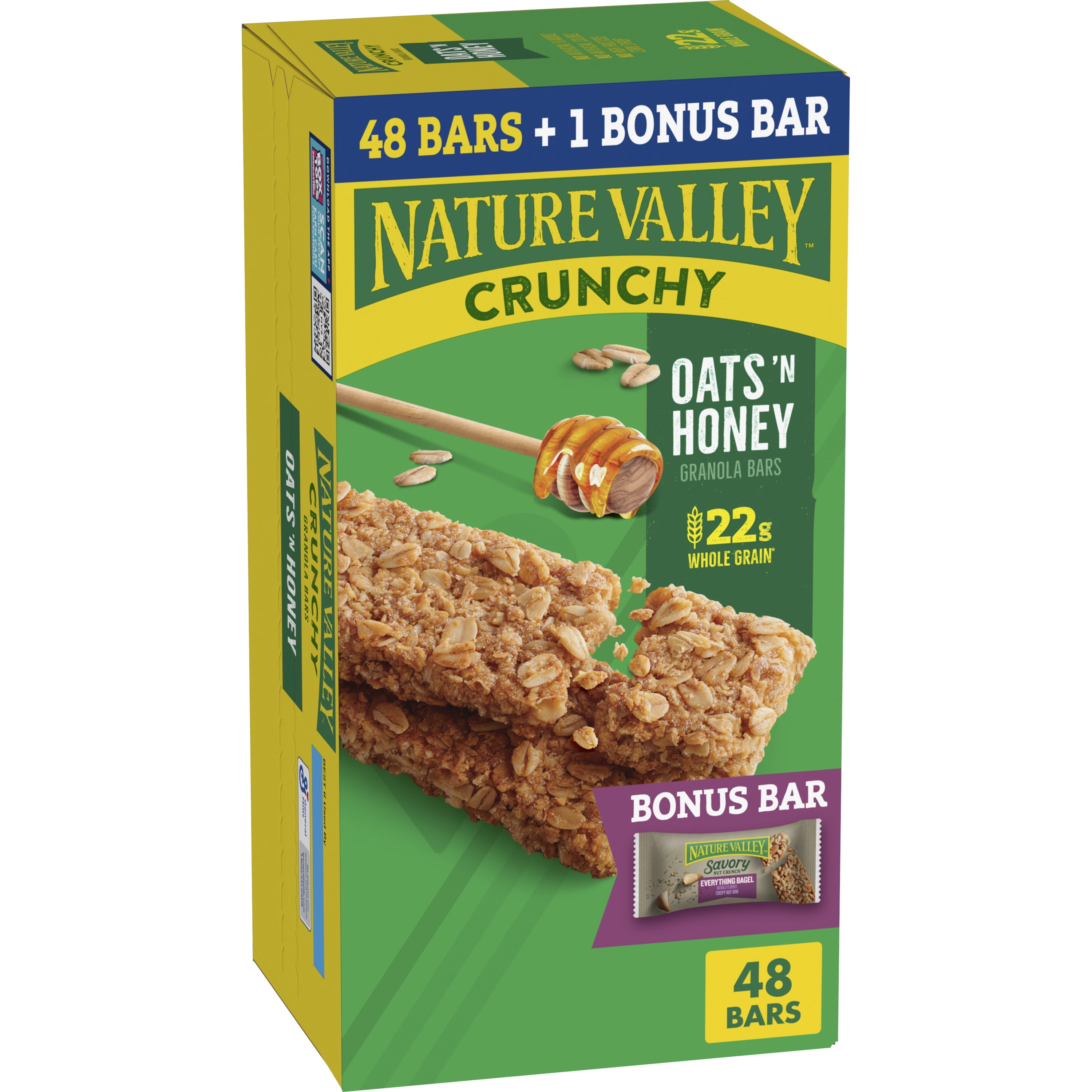 Nature Valley Granola Bars Bonus Pack, Crunchy Oats ‘N Honey, 49 Bars ...