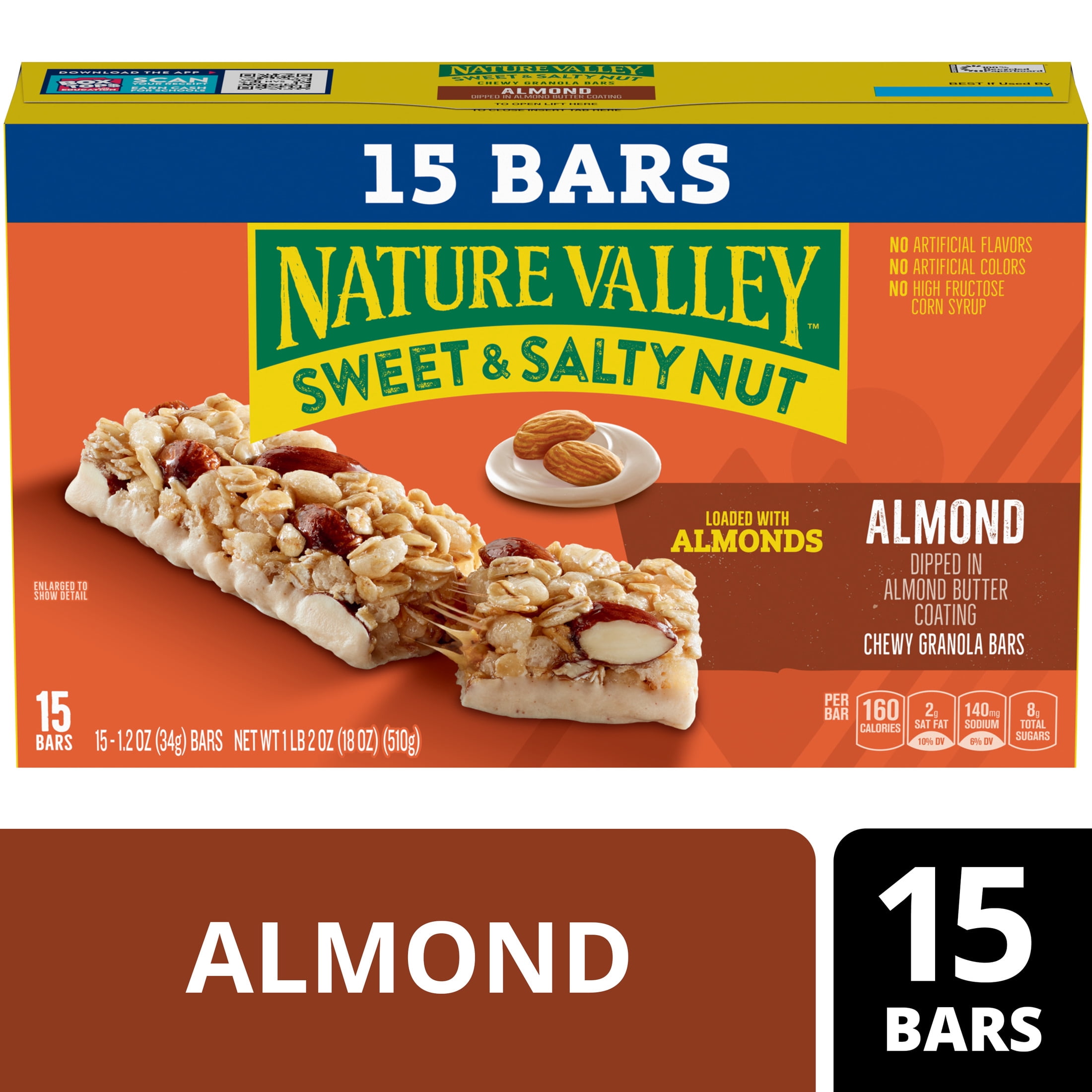 Nature Valley, Granola Bars, Sweet and Salty Nut, 15 Bars 18 oz ...