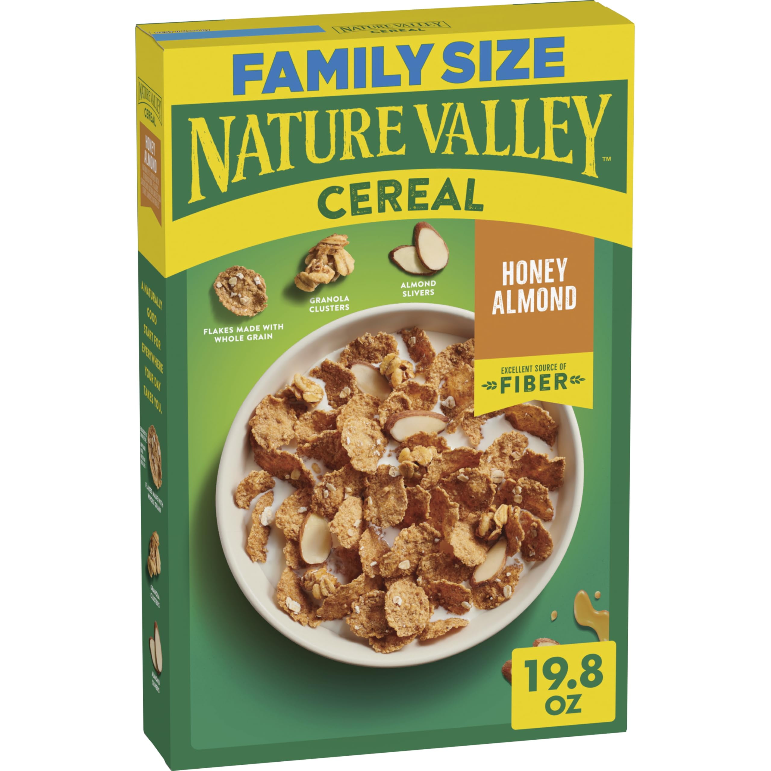 Nature Valley Honey Almond Breakfast Cereal AIS1 with Flakes, Granola ...