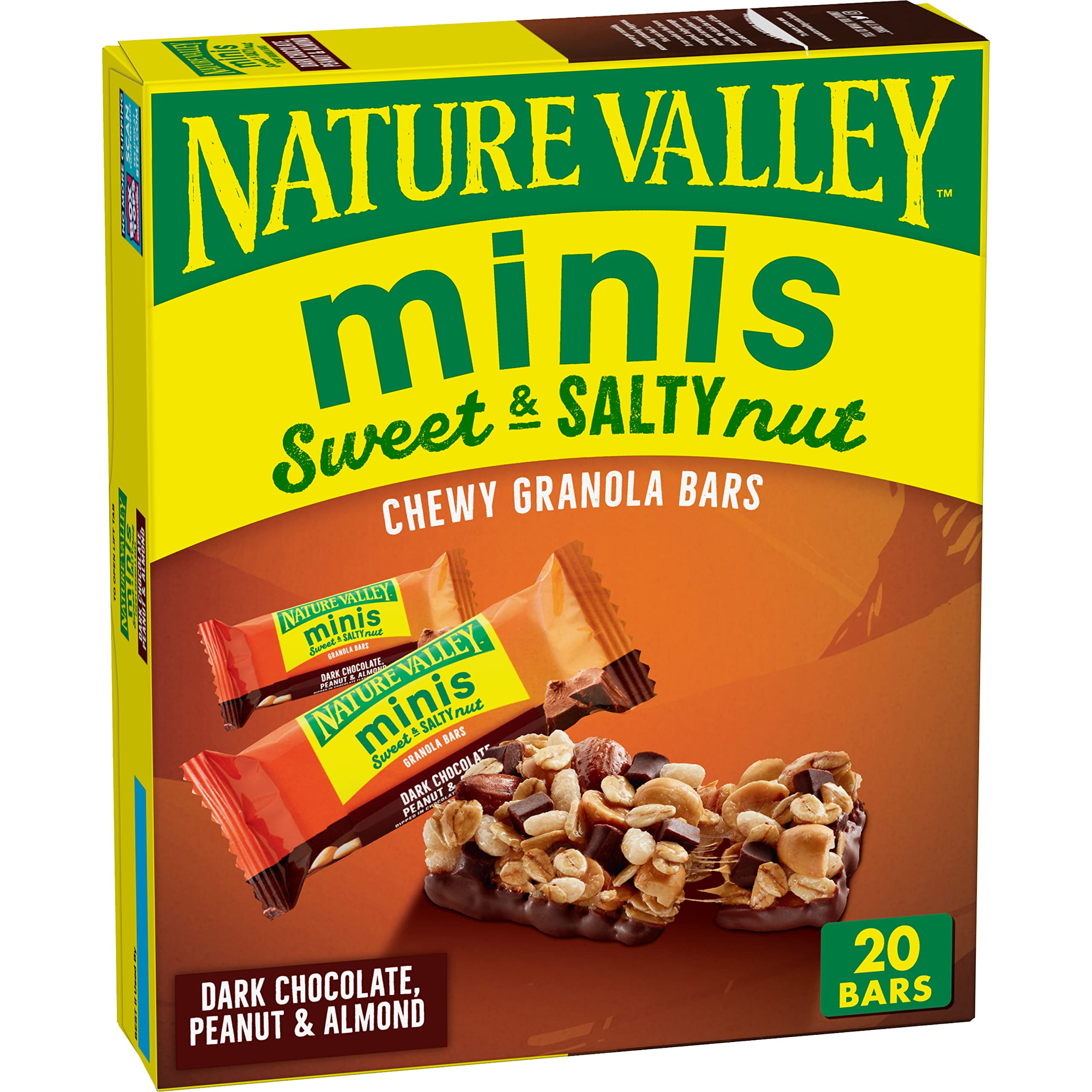 Nature Valley Mini Granola MMF7 Bars, Dark Chocolate Peanut Almond, 20 ...